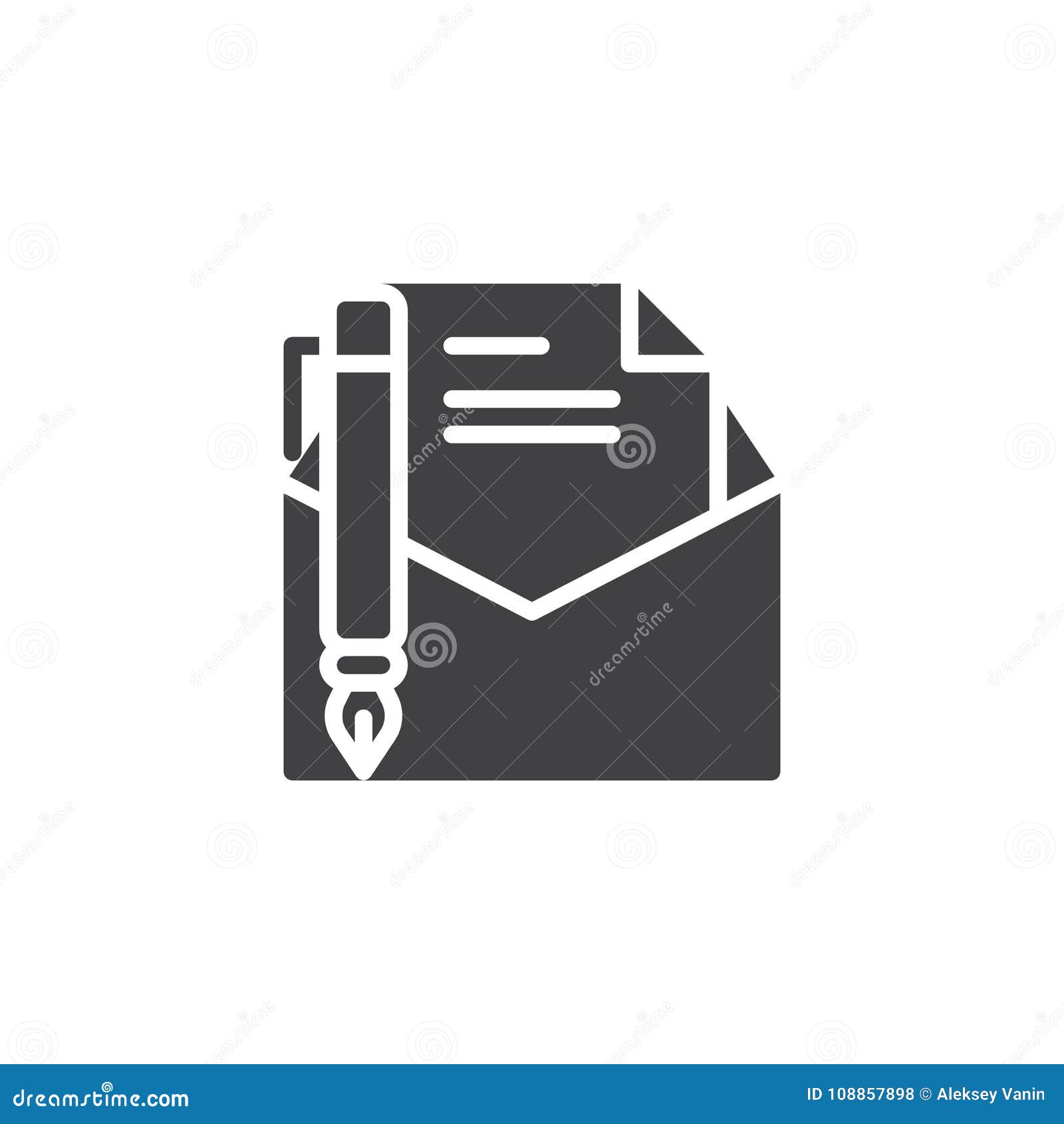 Write a Message Icon Vector Stock Vector - Illustration of pixel ...