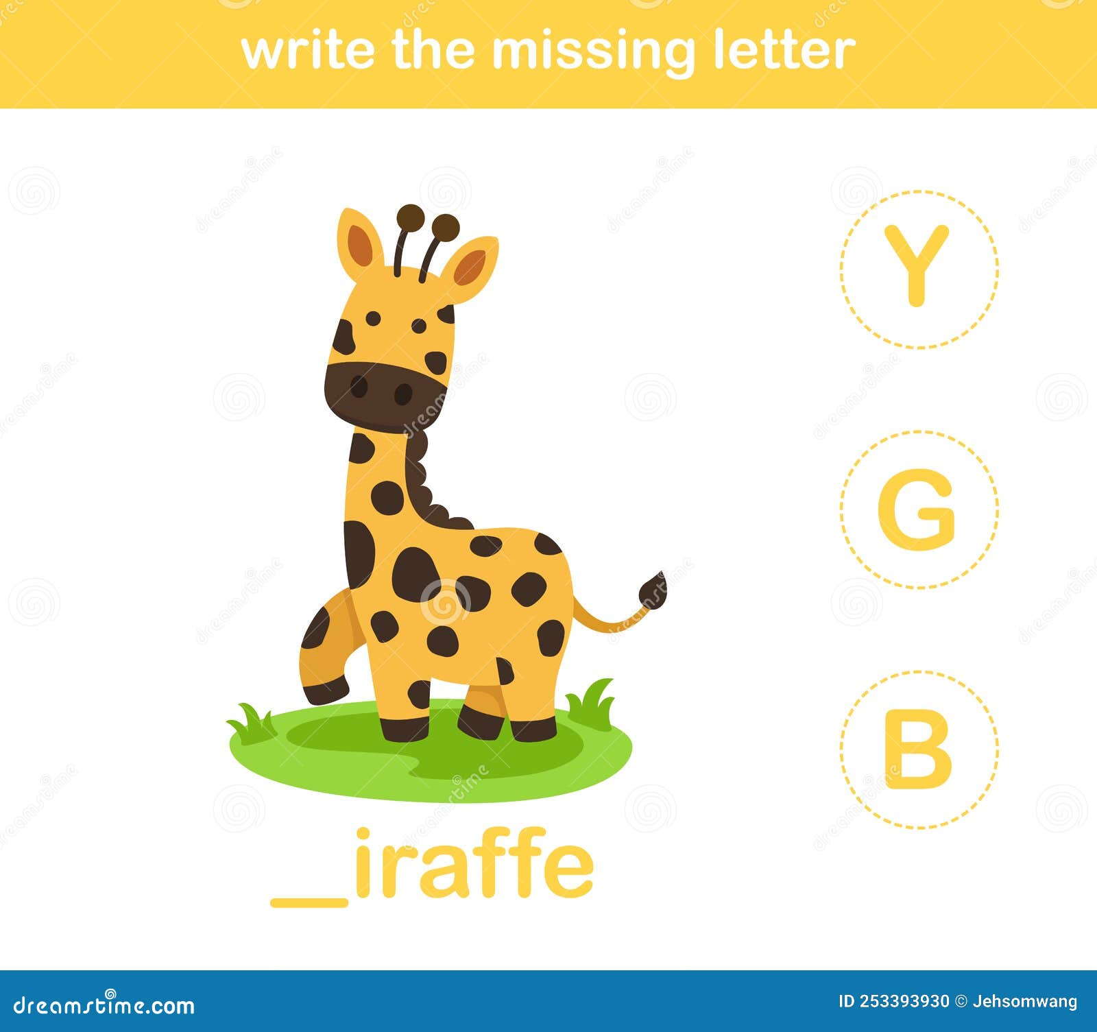 Write the Missing Letter,illustration Stock Vector - Illustration of ...