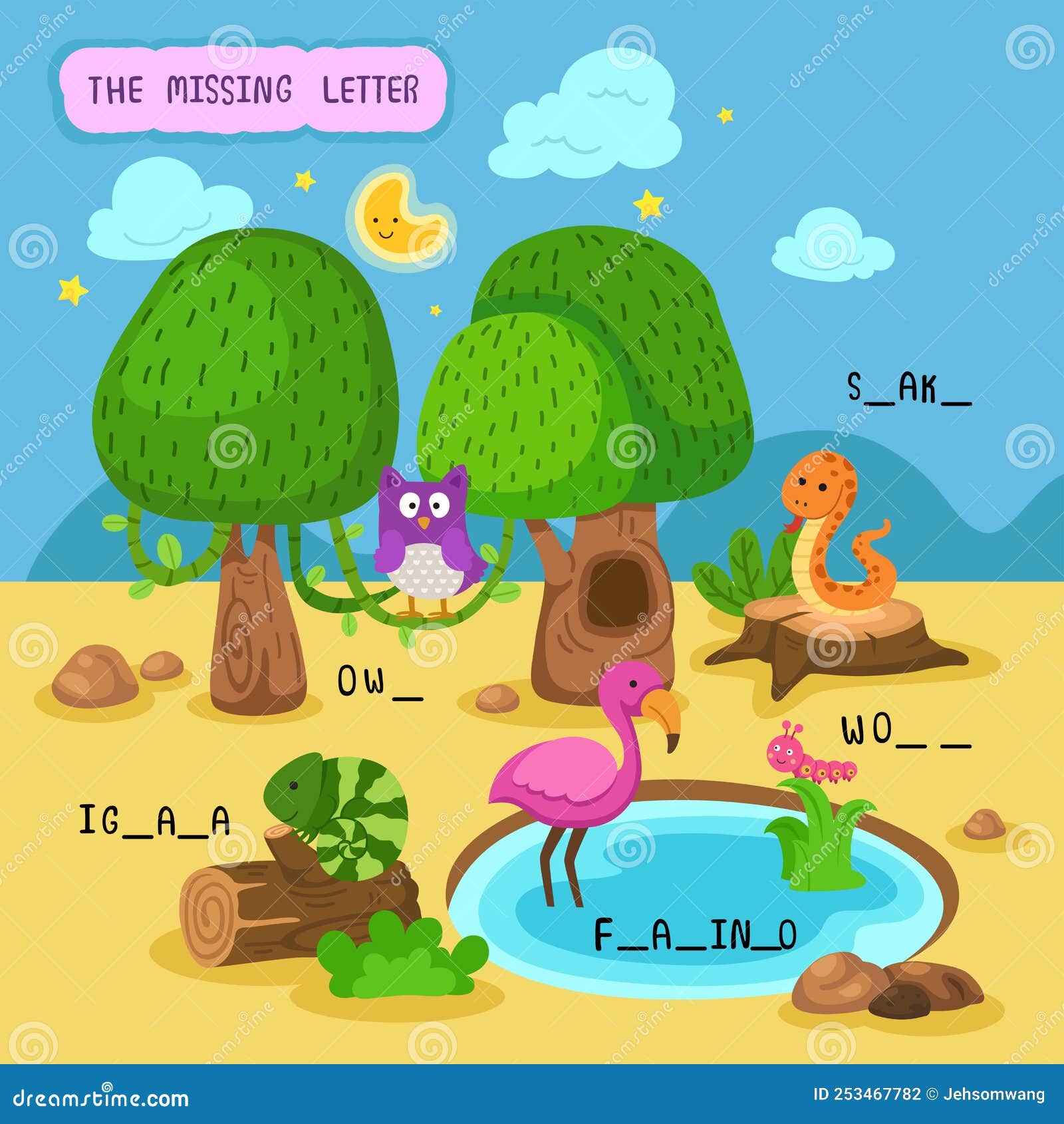 Write the Missing Letter,illustration Stock Vector - Illustration of ...