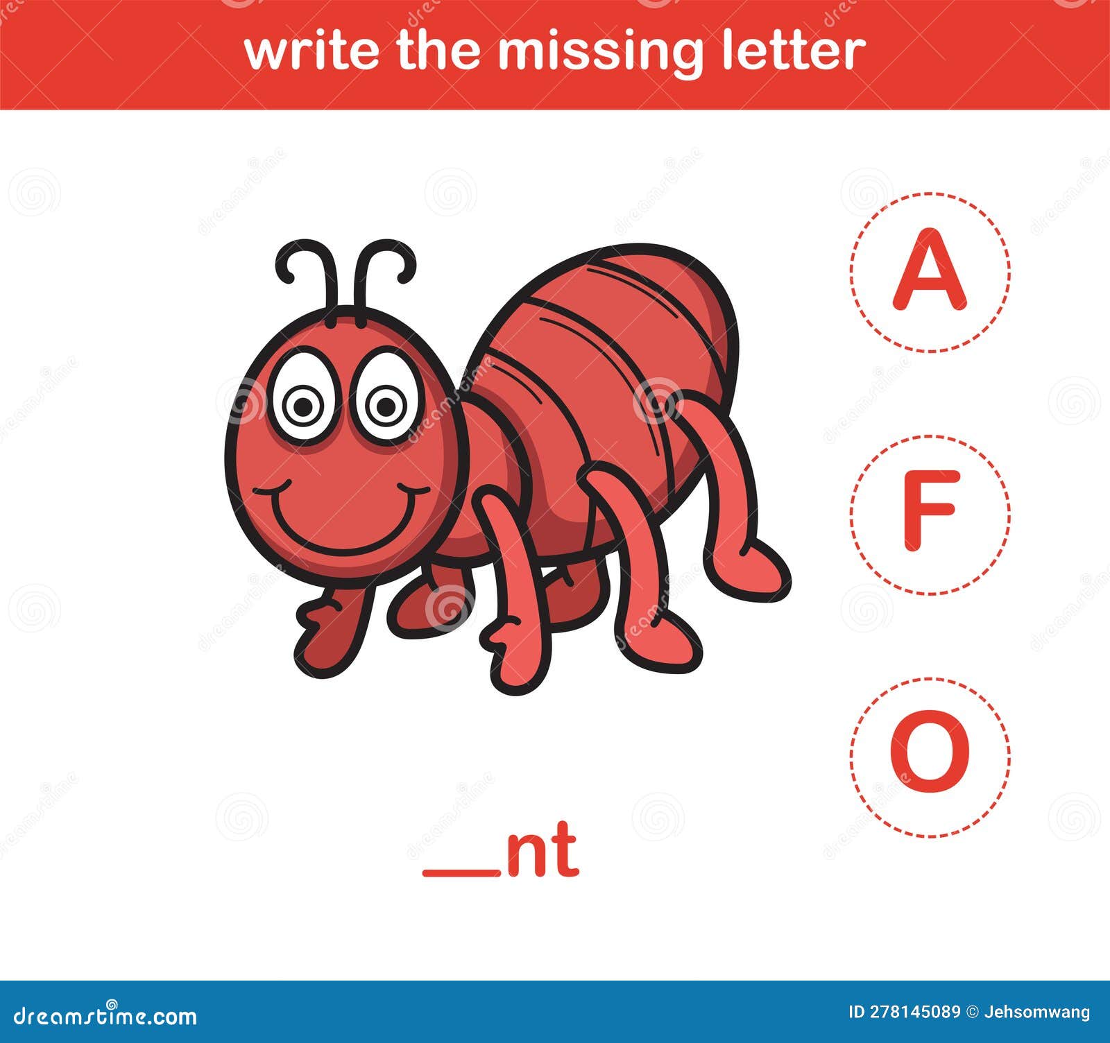 Write the Missing Letter,illustration Stock Vector - Illustration of ...