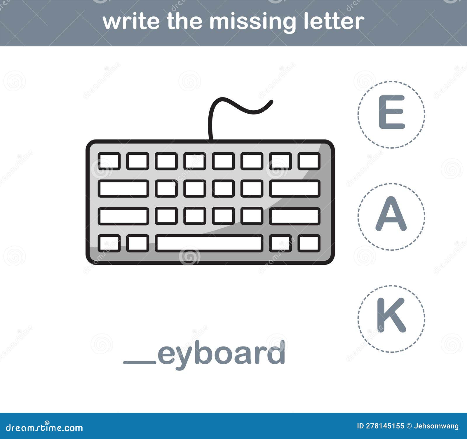 Write the Missing Letter,illustration Stock Vector - Illustration of ...