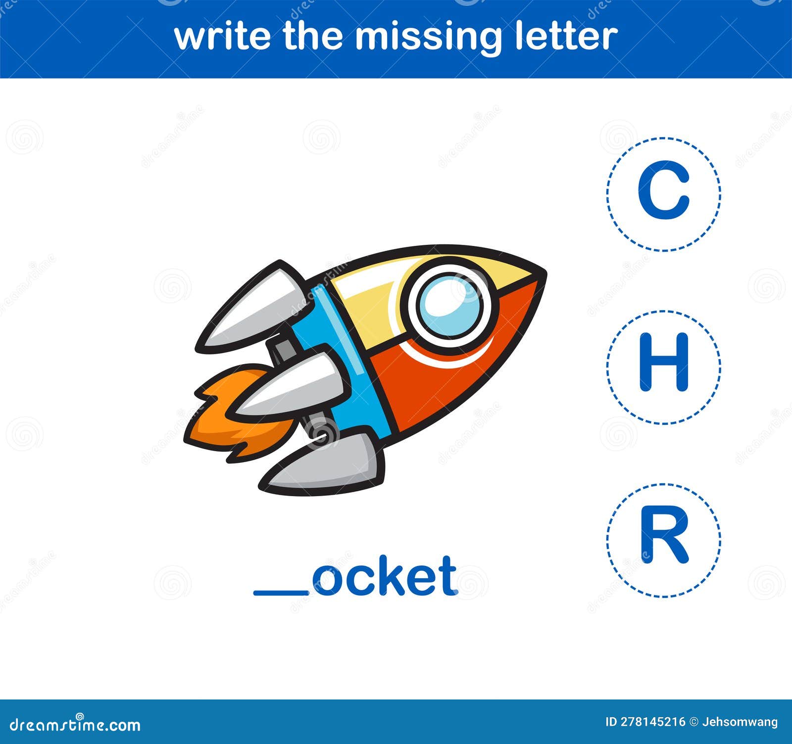 Write the Missing Letter,illustration, Vector Stock Vector ...