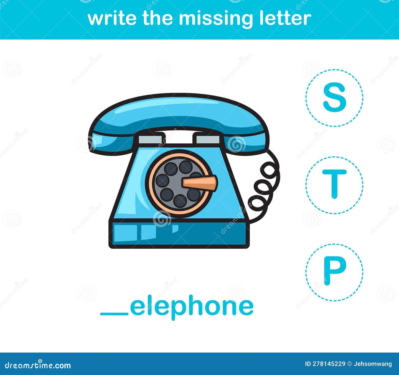 Write the Missing Letter,illustration Stock Vector - Illustration of ...
