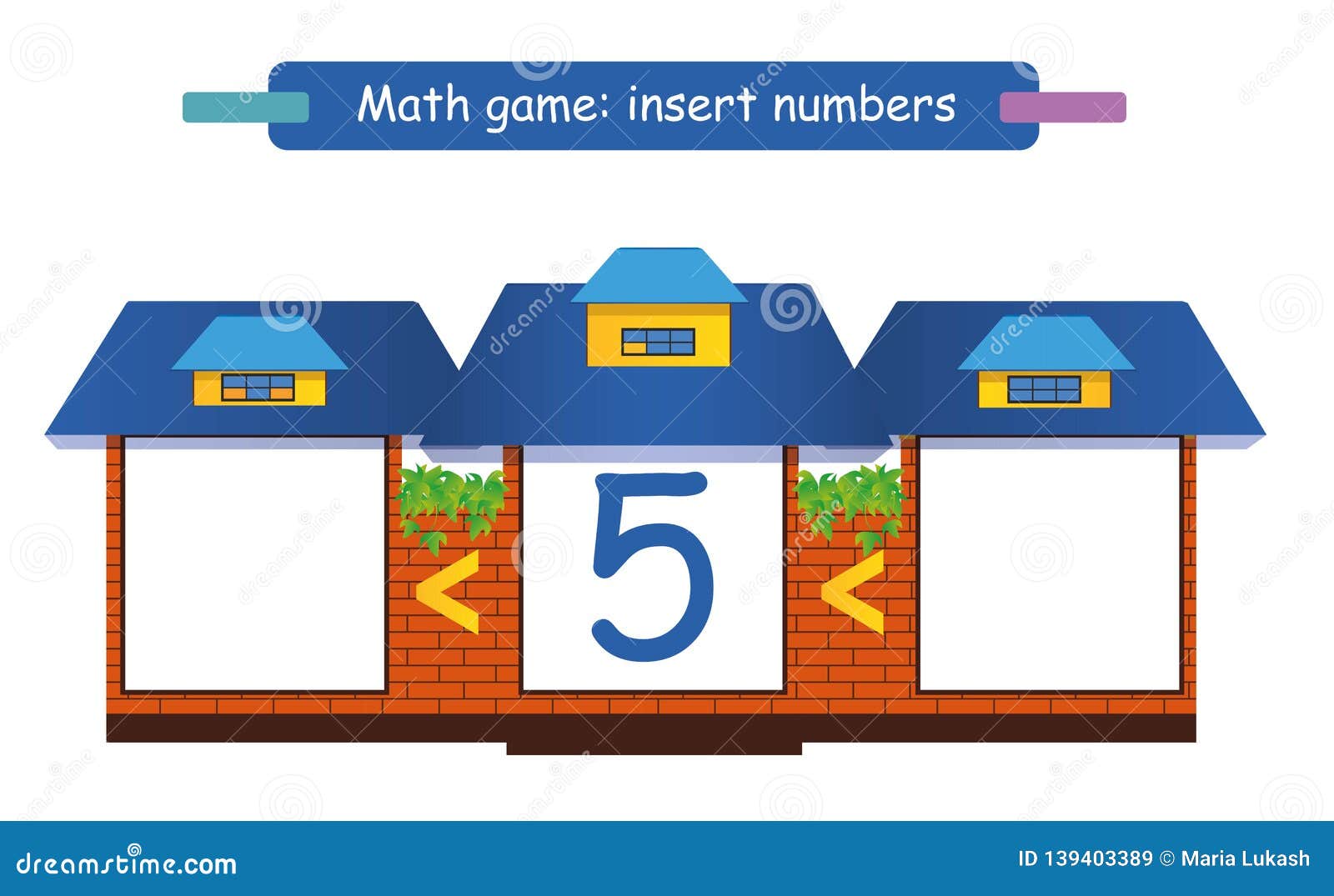 Write the Missing Numbers. Mathematics Game for Children. Complete the ...
