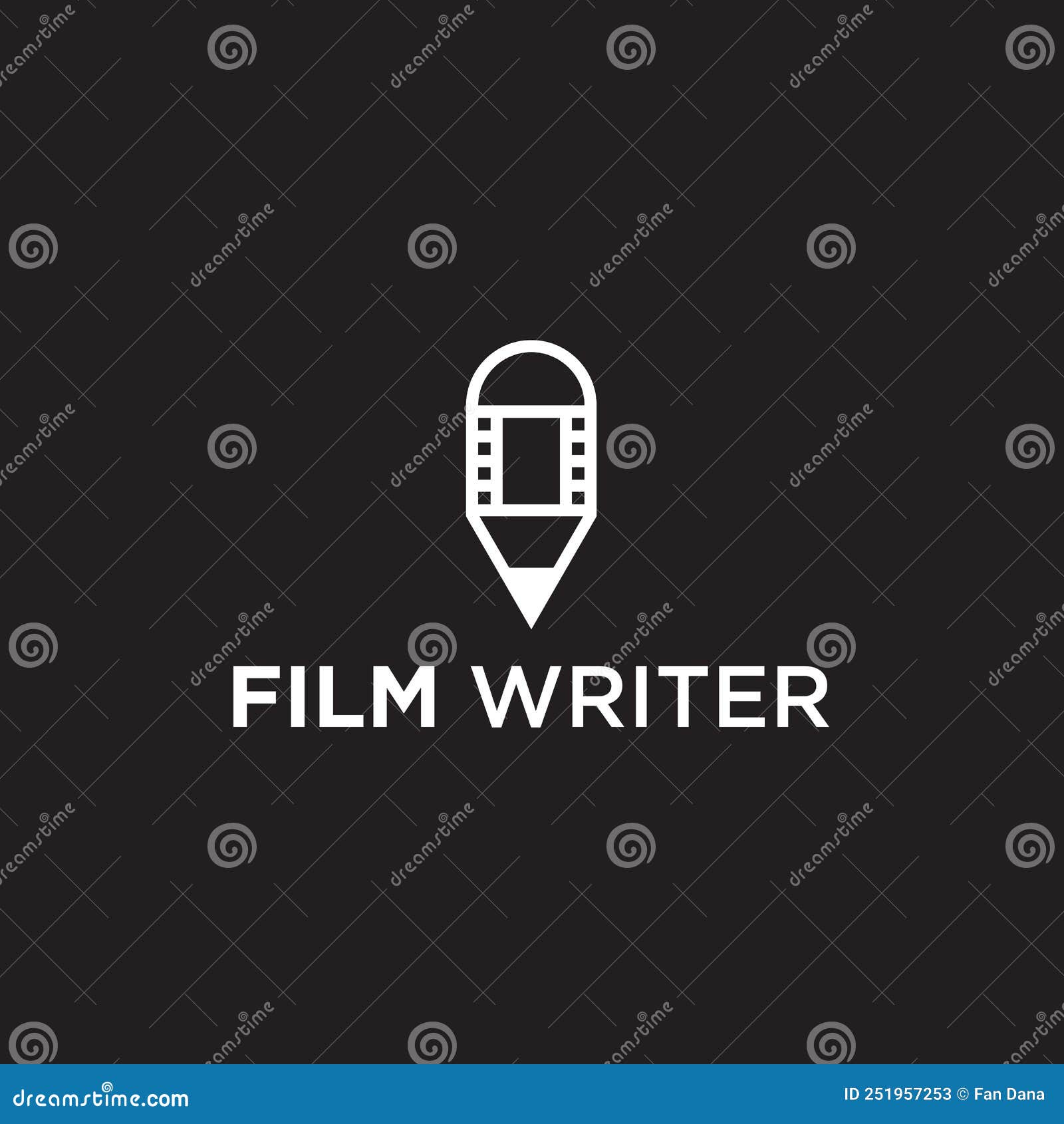 Write Movie Logo Design Vector Illustration Stock Vector - Illustration ...