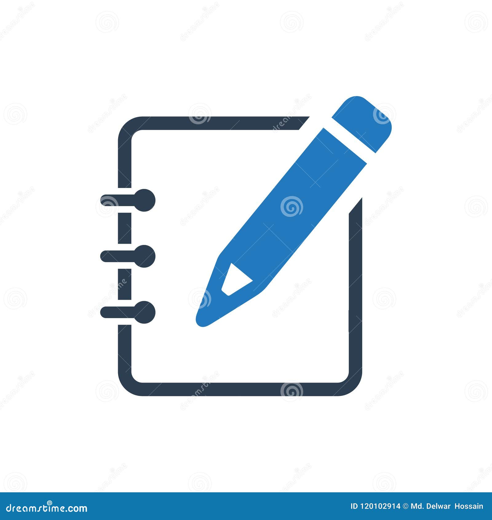 Write Note Icon stock vector. Illustration of icon, compose - 120102914
