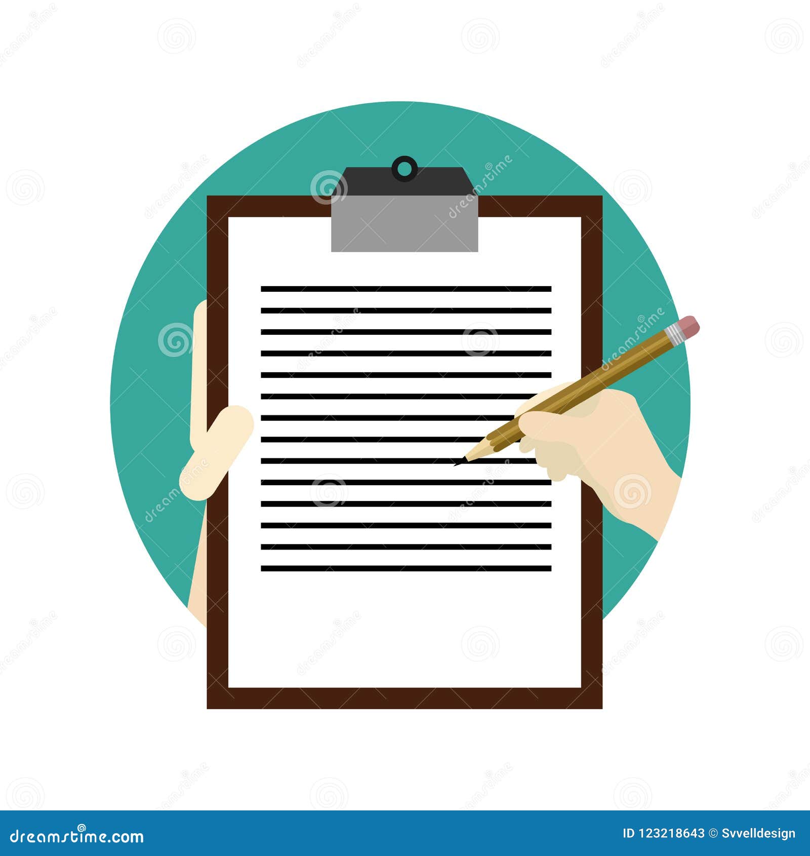 Write Note School Activity Cartoon Graphic Illustration Design Stock ...