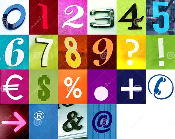 Write Numbers with this Signs Stock Photo - Image of mathematics ...