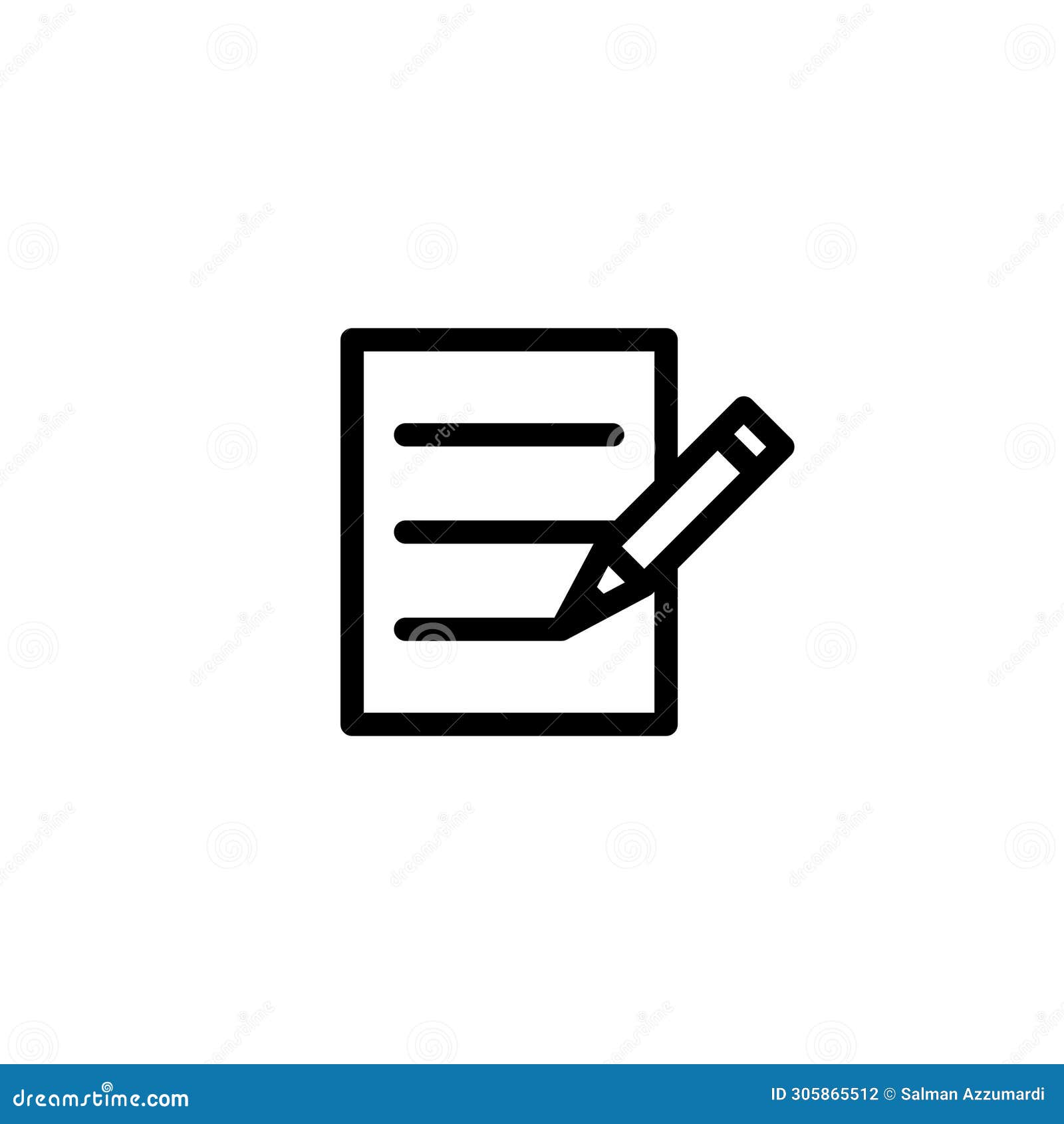 Write on Paper Icon Simple Vector Perfect Illustration Stock ...