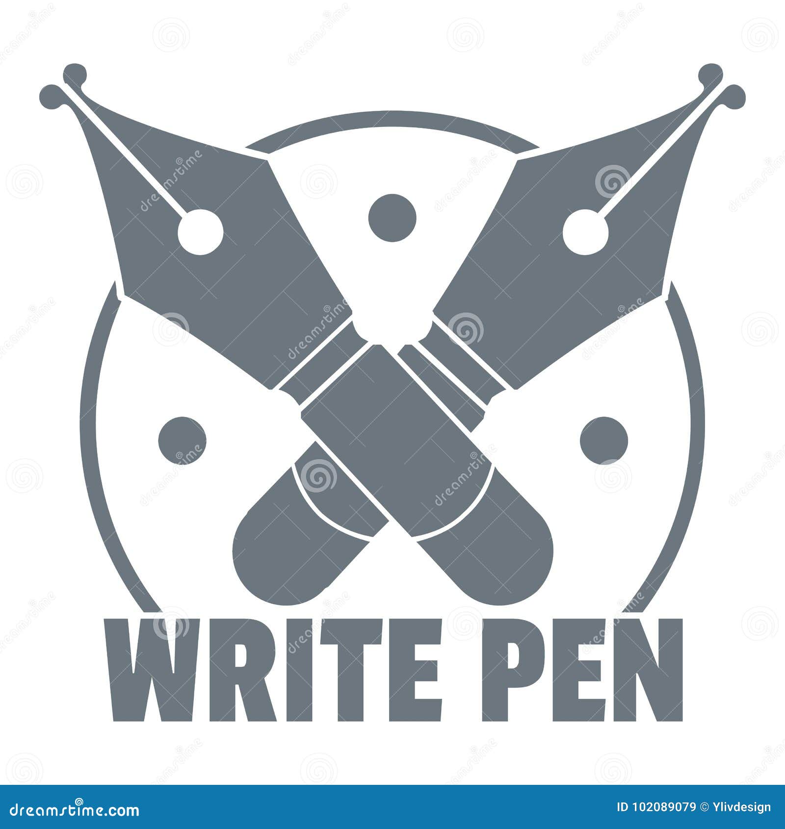 Write Pen Logo, Vintage Style Stock Vector - Illustration of drawing ...