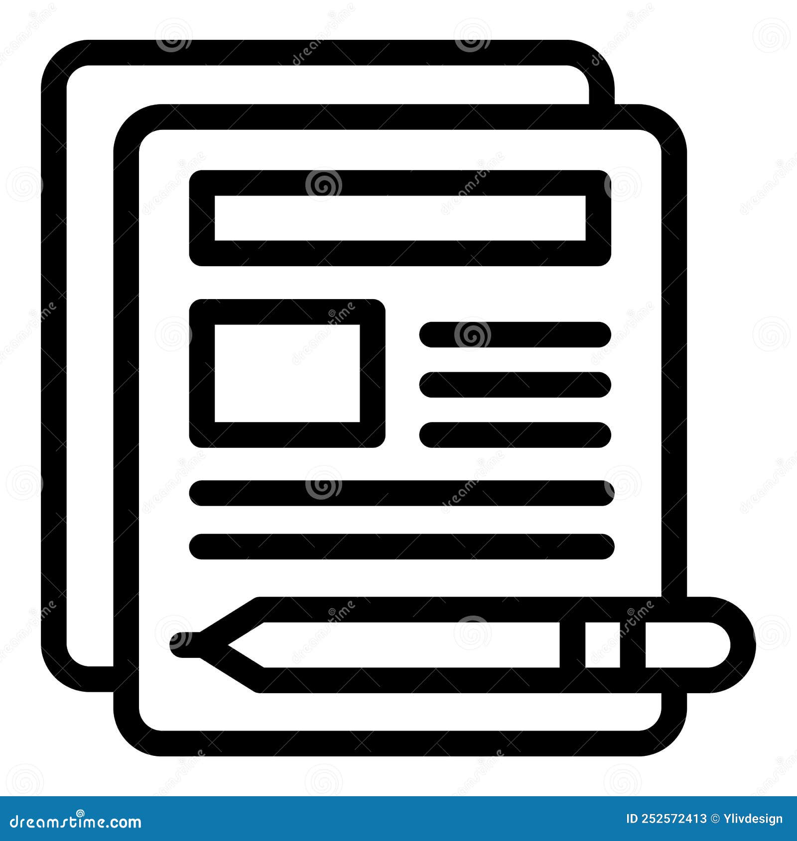 Write Report Icon Outline Vector. Top Team Stock Illustration ...