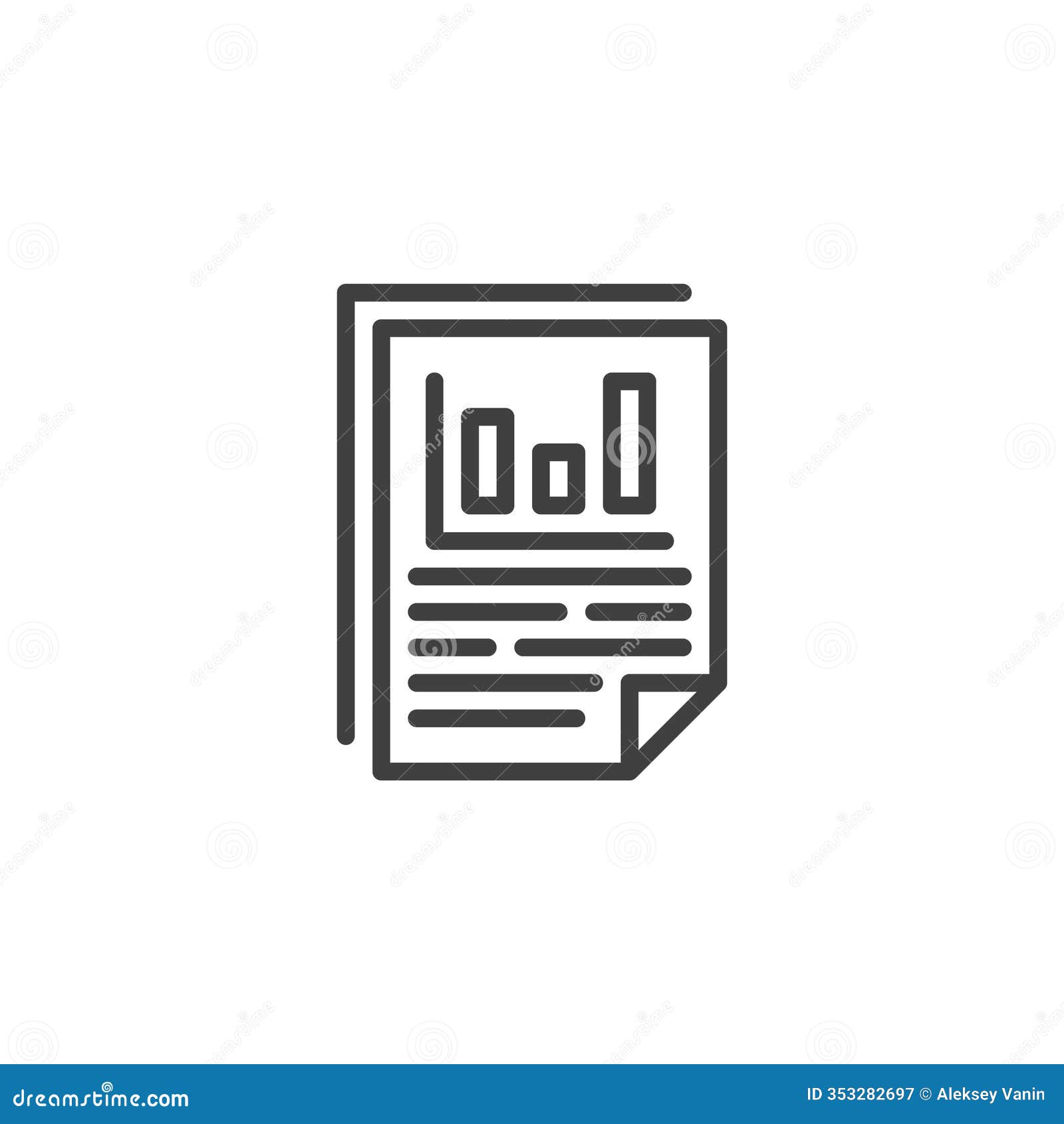 Write Report line icon stock illustration. Illustration of editable ...