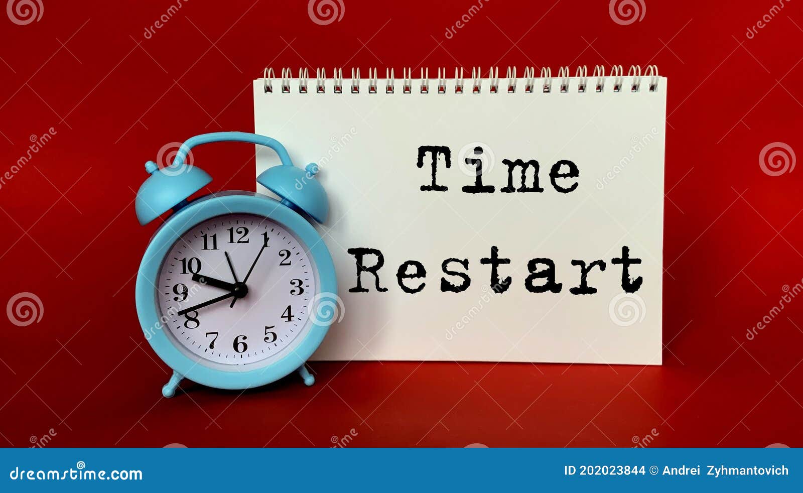 Write the Restart Time in White Notepad . Stock Photo - Image of ...