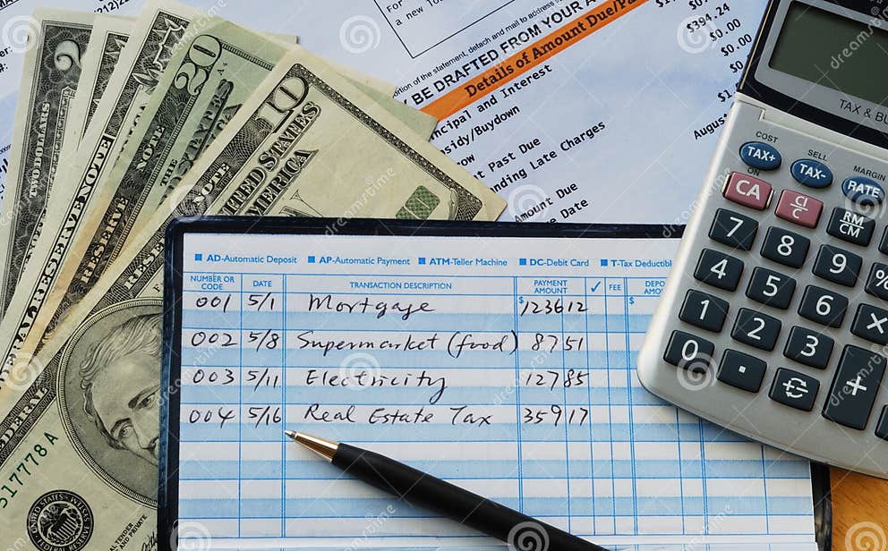 Write Some Checks To Make Payments Stock Image - Image of accounting ...