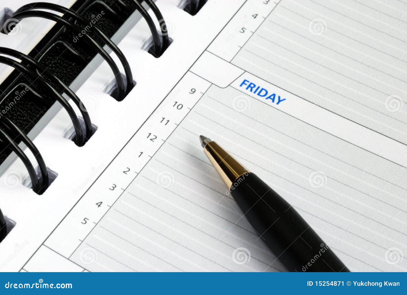 Write Some Notes on the Day Planner Stock Image - Image of writing ...