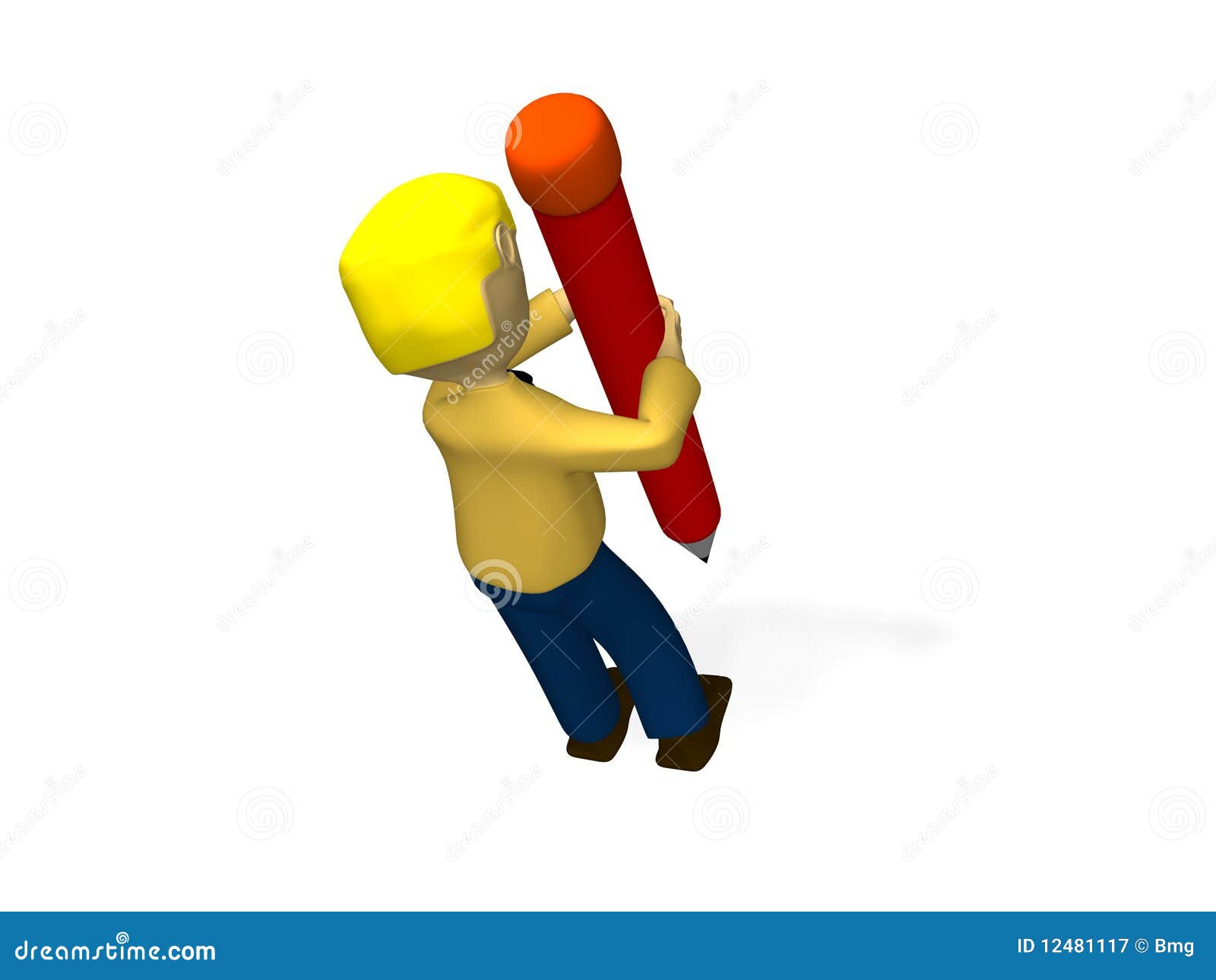 Write something stock illustration. Illustration of standing - 12481117