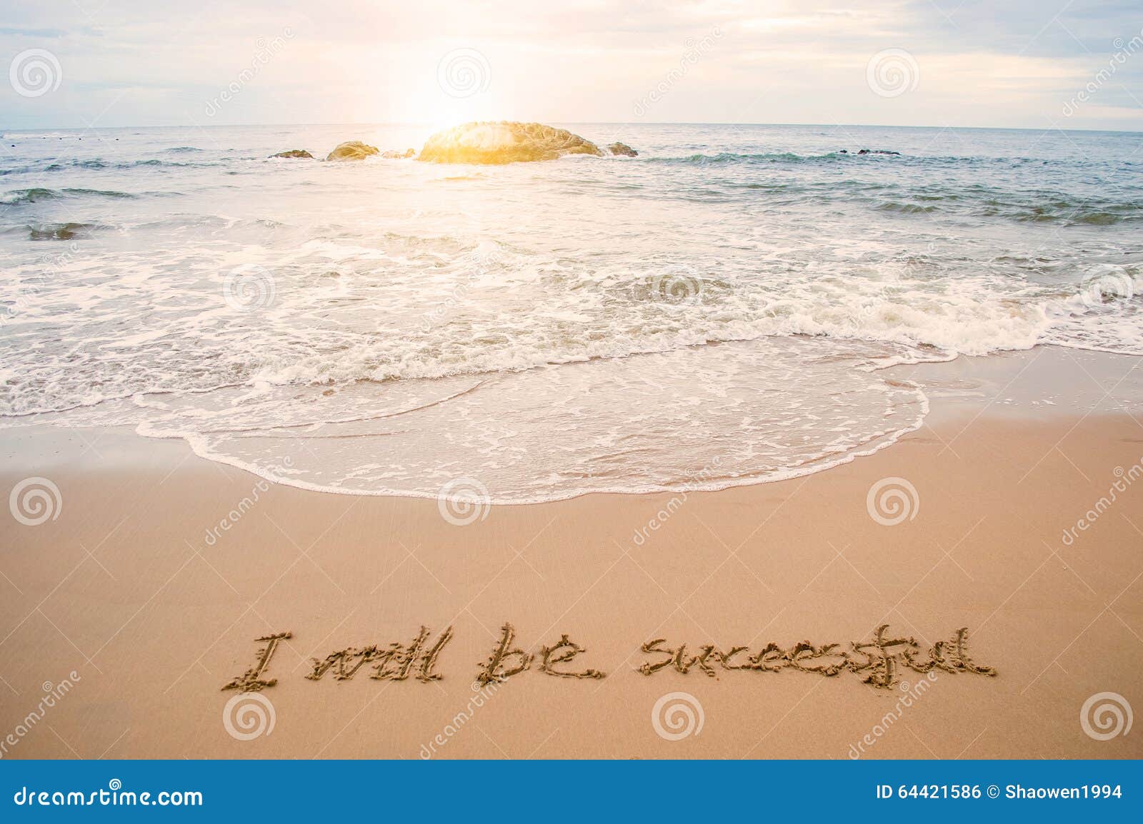 Write success on beach stock photo. Image of relax, optimism - 64421586