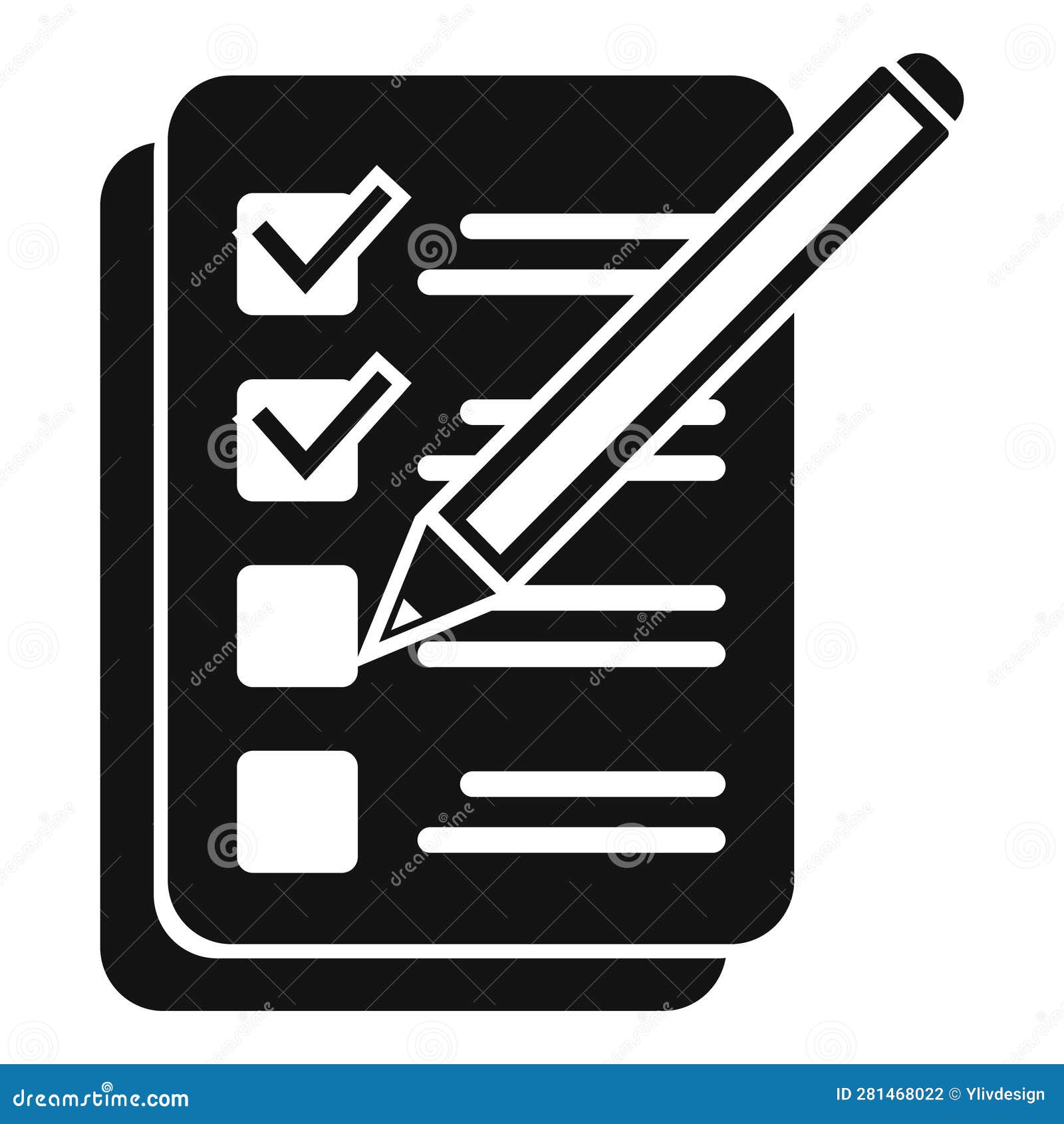 Write Task Icon Simple . Work Project Stock Illustration - Illustration ...