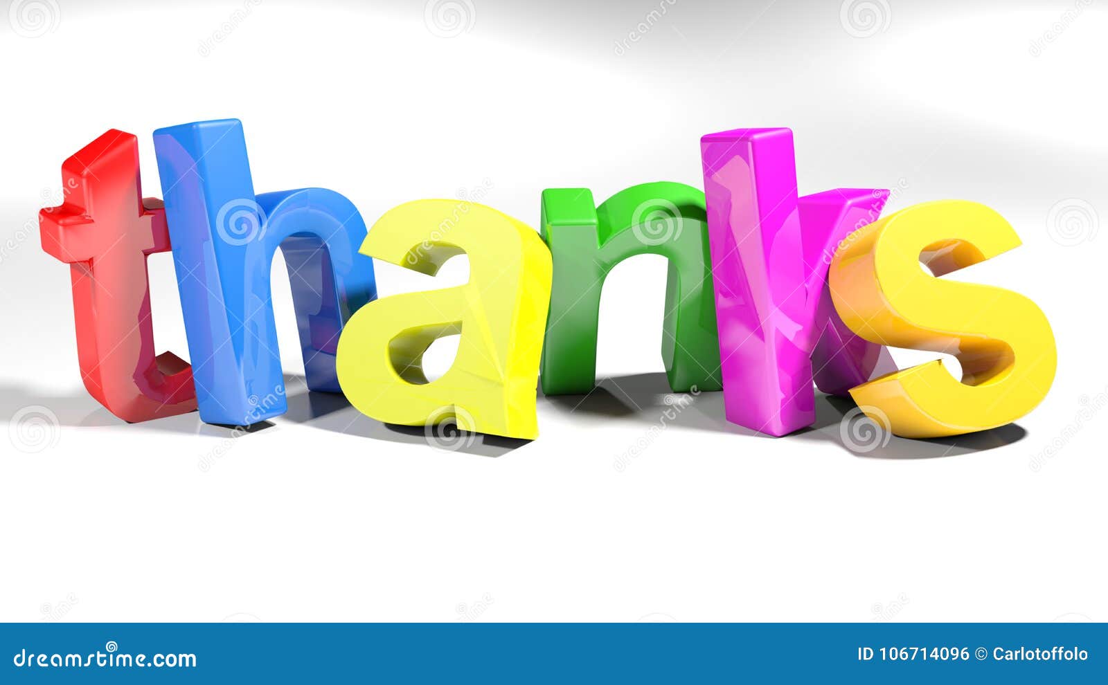 Colorful Thanks Word Stock Photography | CartoonDealer.com #180378794