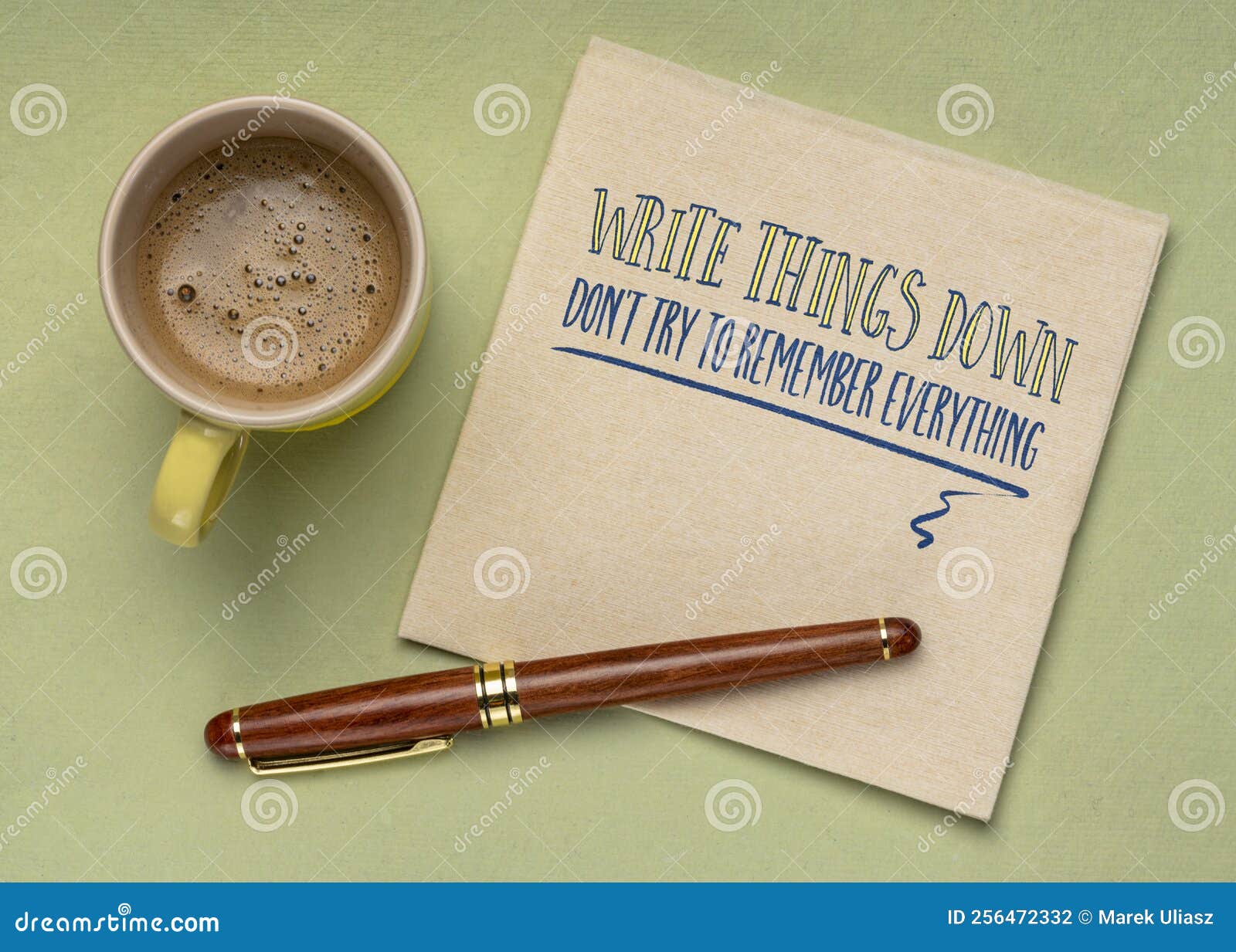 Write things down stock photo. Image of flat, record - 256472332