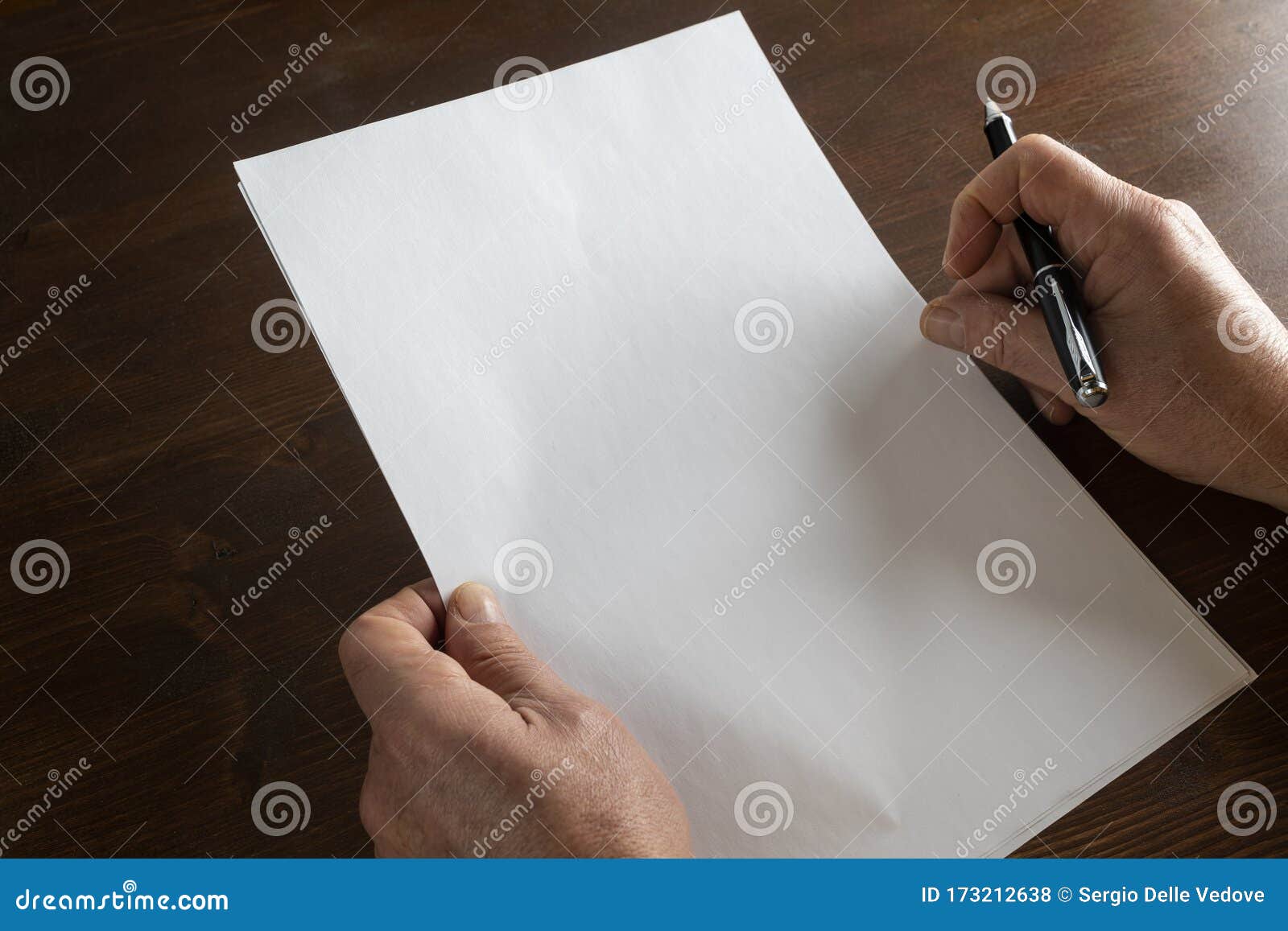 Write on a white sheet stock photo. Image of design - 173212638