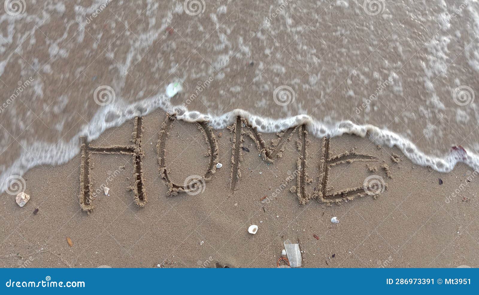 Write the Word HOME in the Sand Stock Image - Image of home, write ...