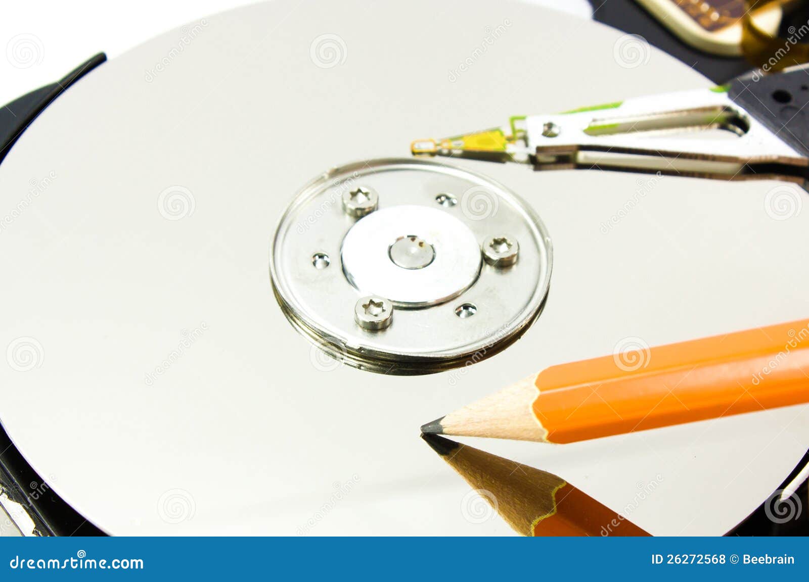 Write Your Data on Hard Drive Stock Photo - Image of capacity, digital ...