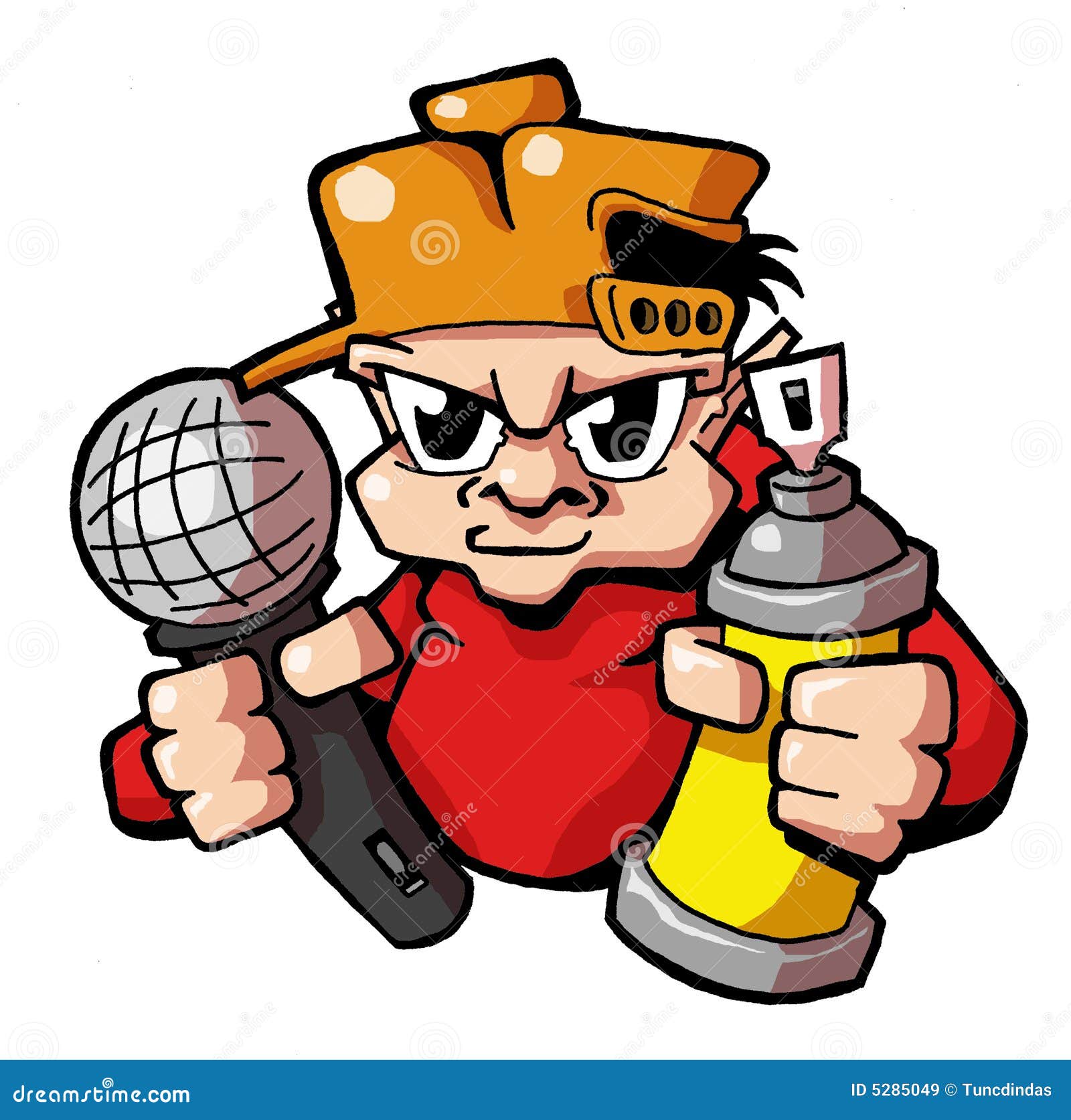 Writer Hip Hop Kid 03 Cartoon Vector | CartoonDealer.com #5285049