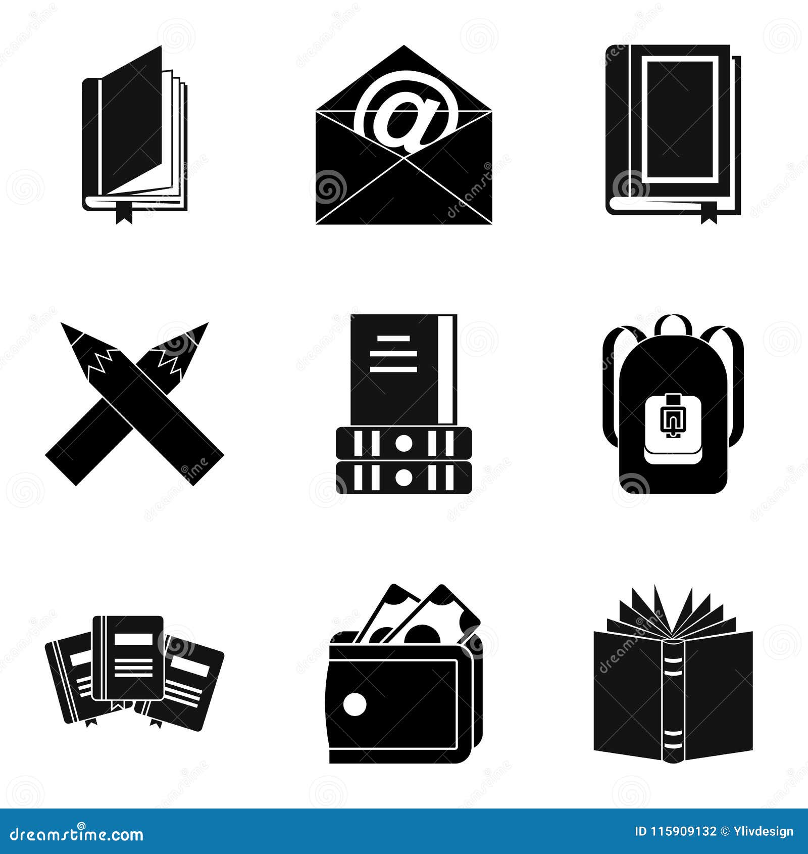 Writer Icons Set, Simple Style Stock Vector - Illustration of expert ...