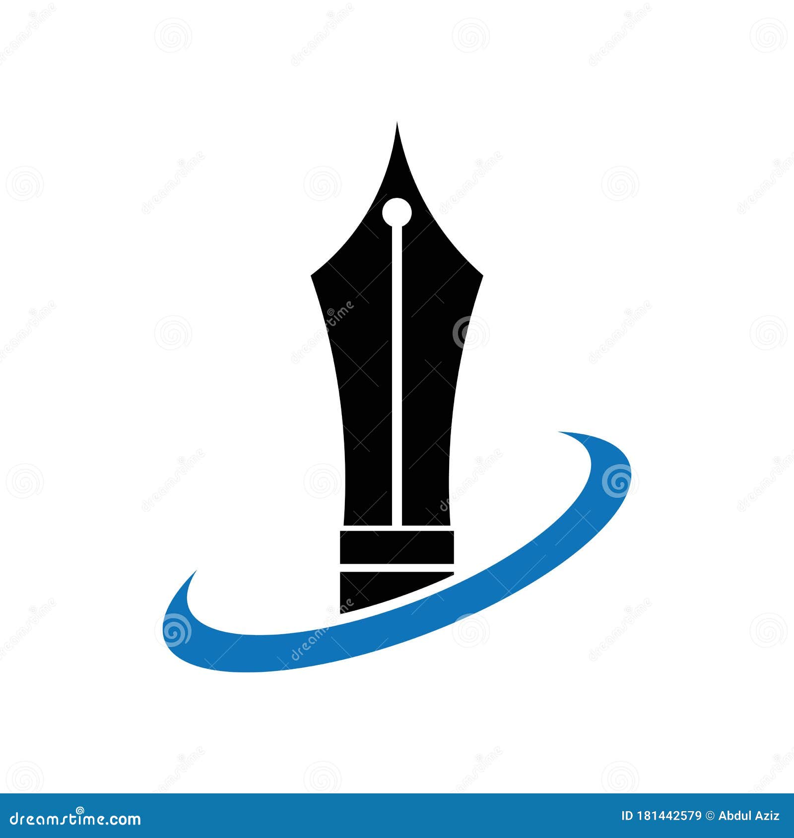 Writer Illustration Logo Vector Stock Vector - Illustration of creative ...