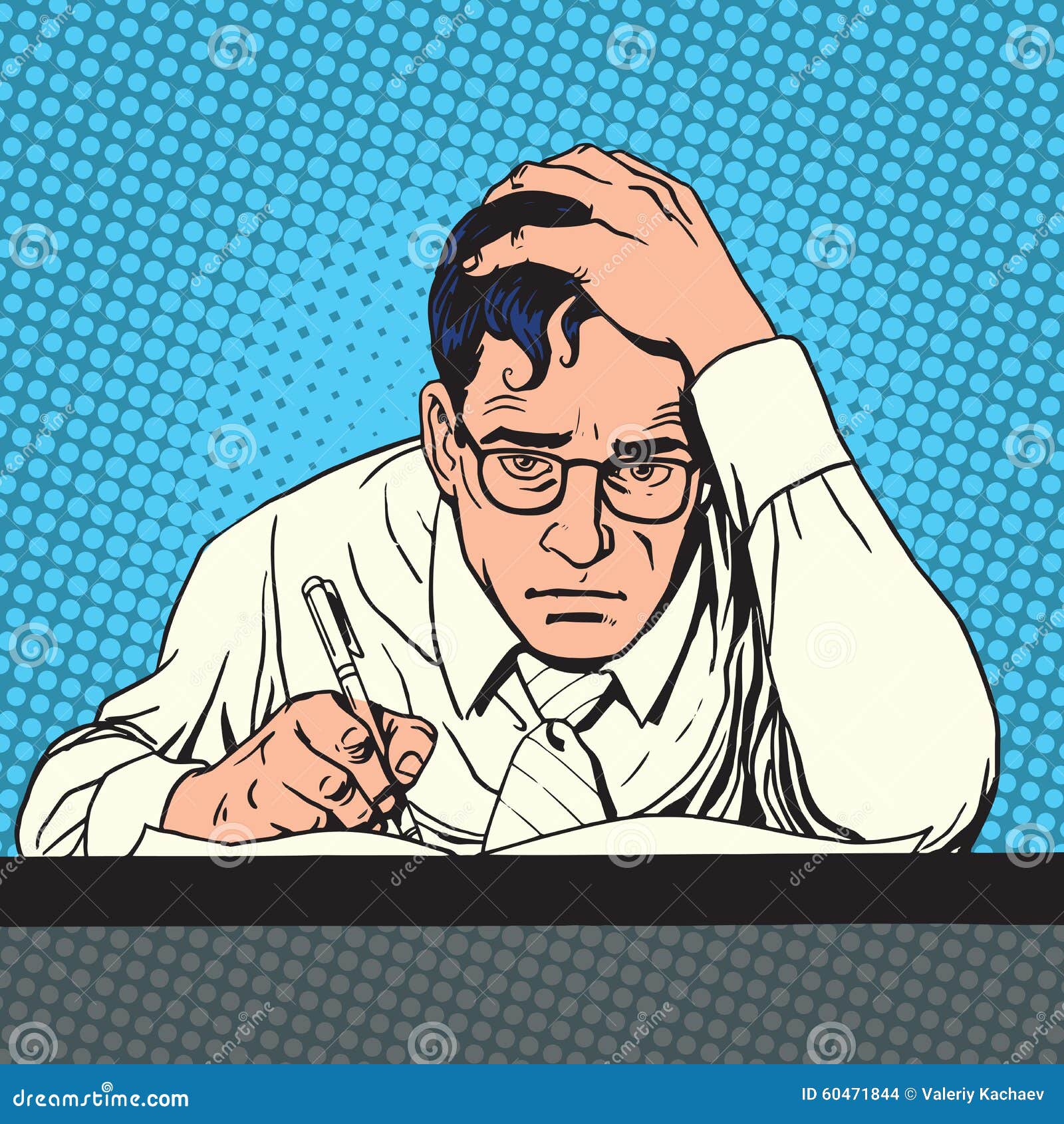 Professor Or Writer Cartoon Illustration | CartoonDealer.com #43842053