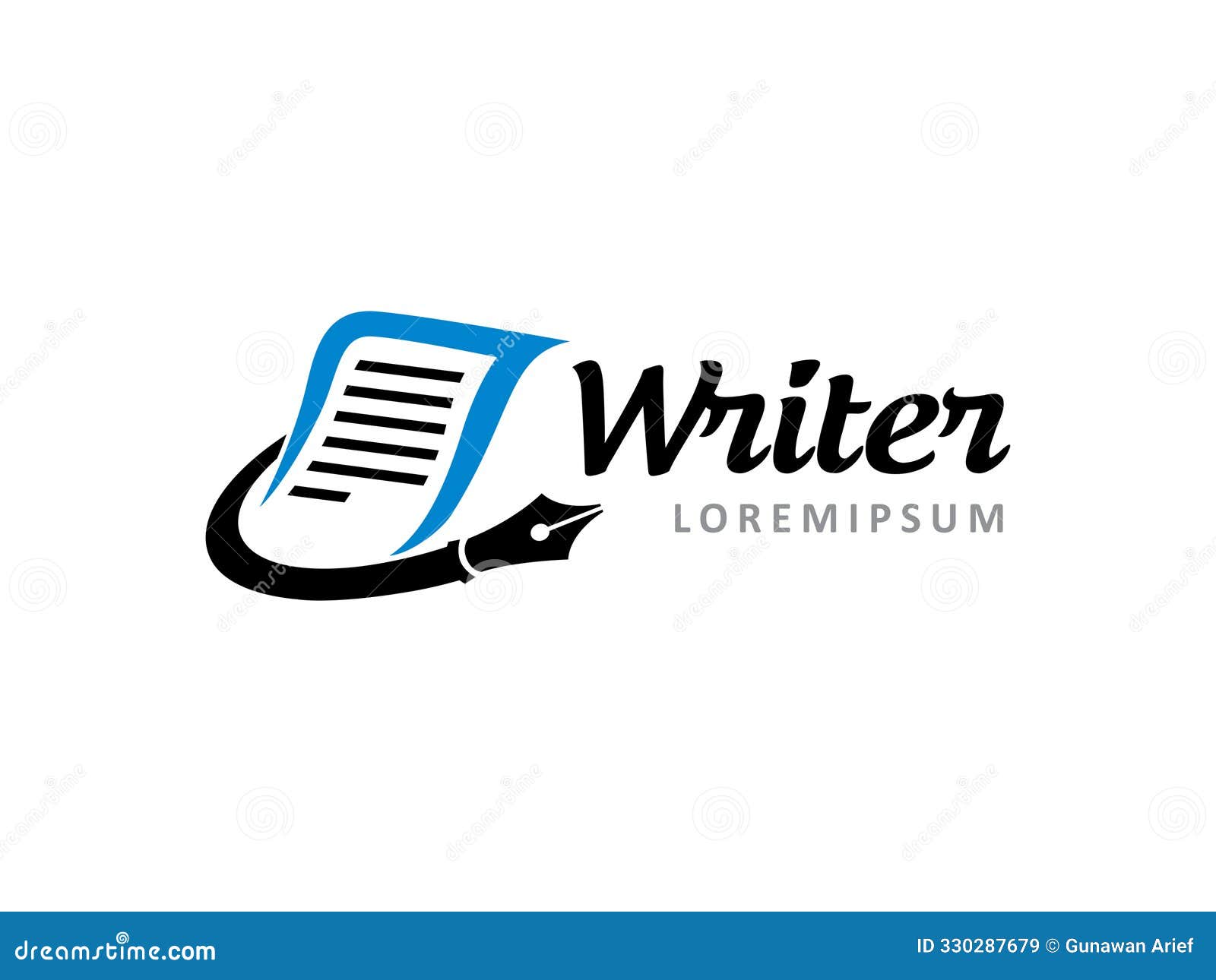 Writer Logo Symbol or Icon Template Stock Vector - Illustration of ...