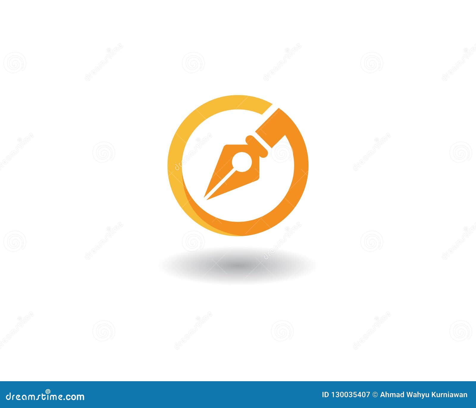 Writer pen Logo template stock vector. Illustration of concept - 130035407
