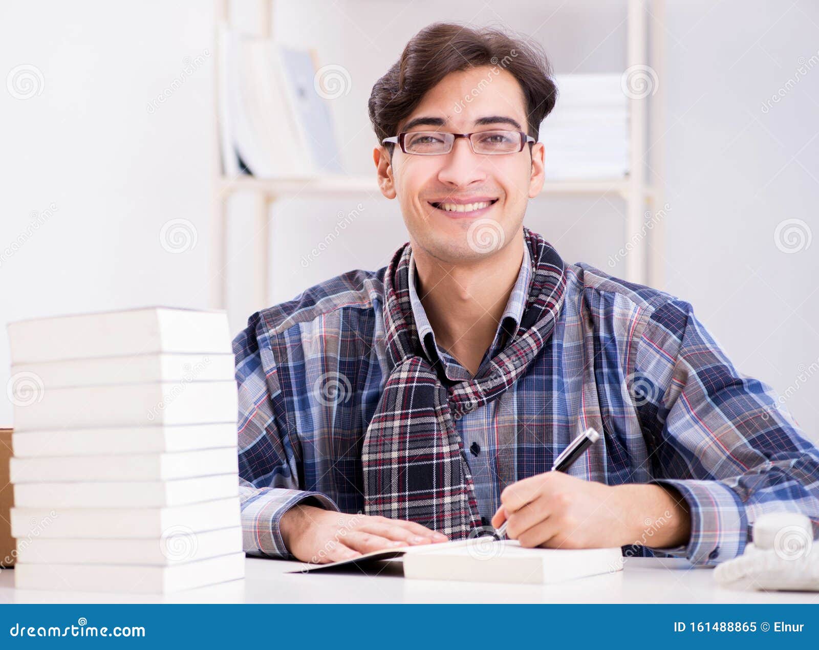 Writer Presenting His Books To Public Stock Image - Image of author ...