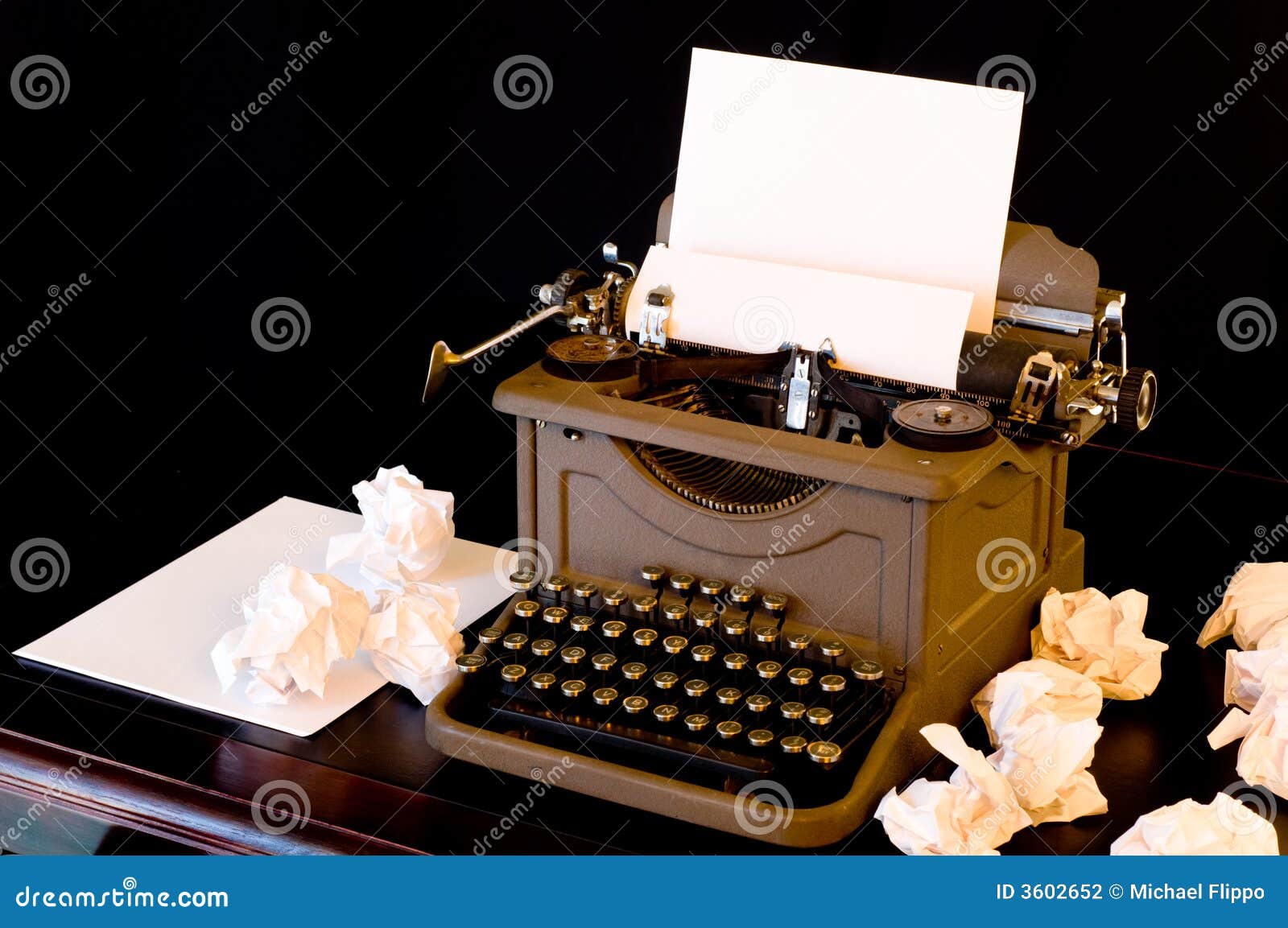 Writer s Block stock photo. Image of crumpled, typewriter - 3602652