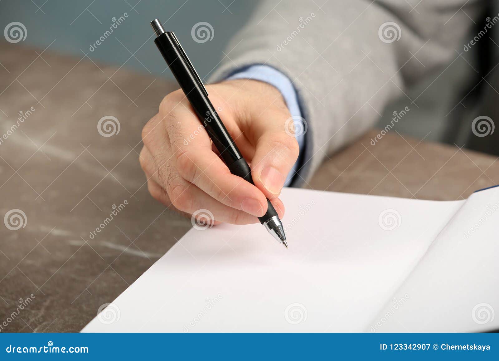 Writer Signing Autograph in Book at Table Stock Image - Image of ...