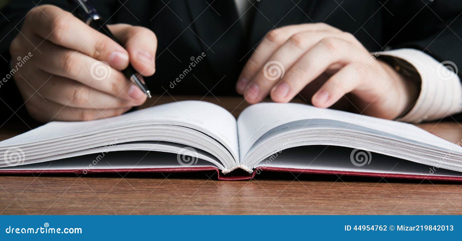 Writer Writes a Pen on Paper Work Stock Photo - Image of text, sheet ...