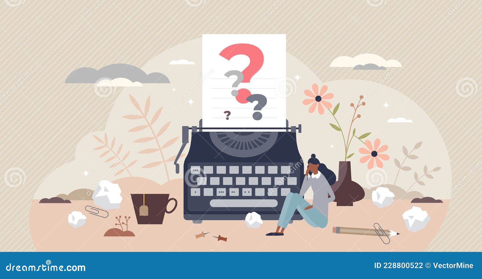 Writer And Muse Cartoon Vector | CartoonDealer.com #92581213