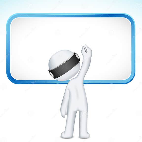 Writing 3d Man in Vector stock vector. Illustration of businessman ...