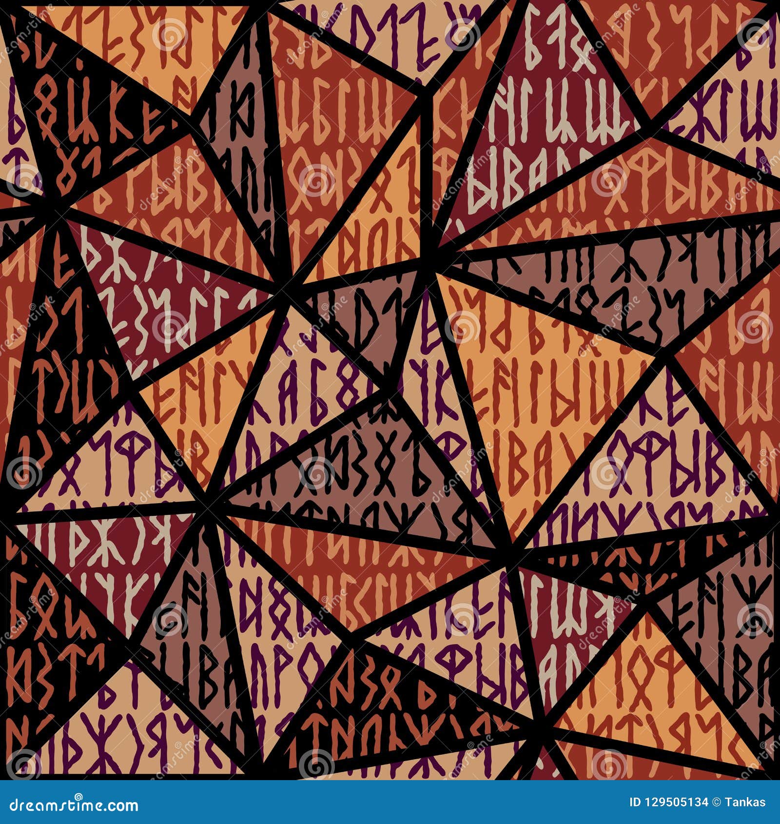 Writing Ancient Background. Old Gothic Seamless Texture. Stock Vector ...