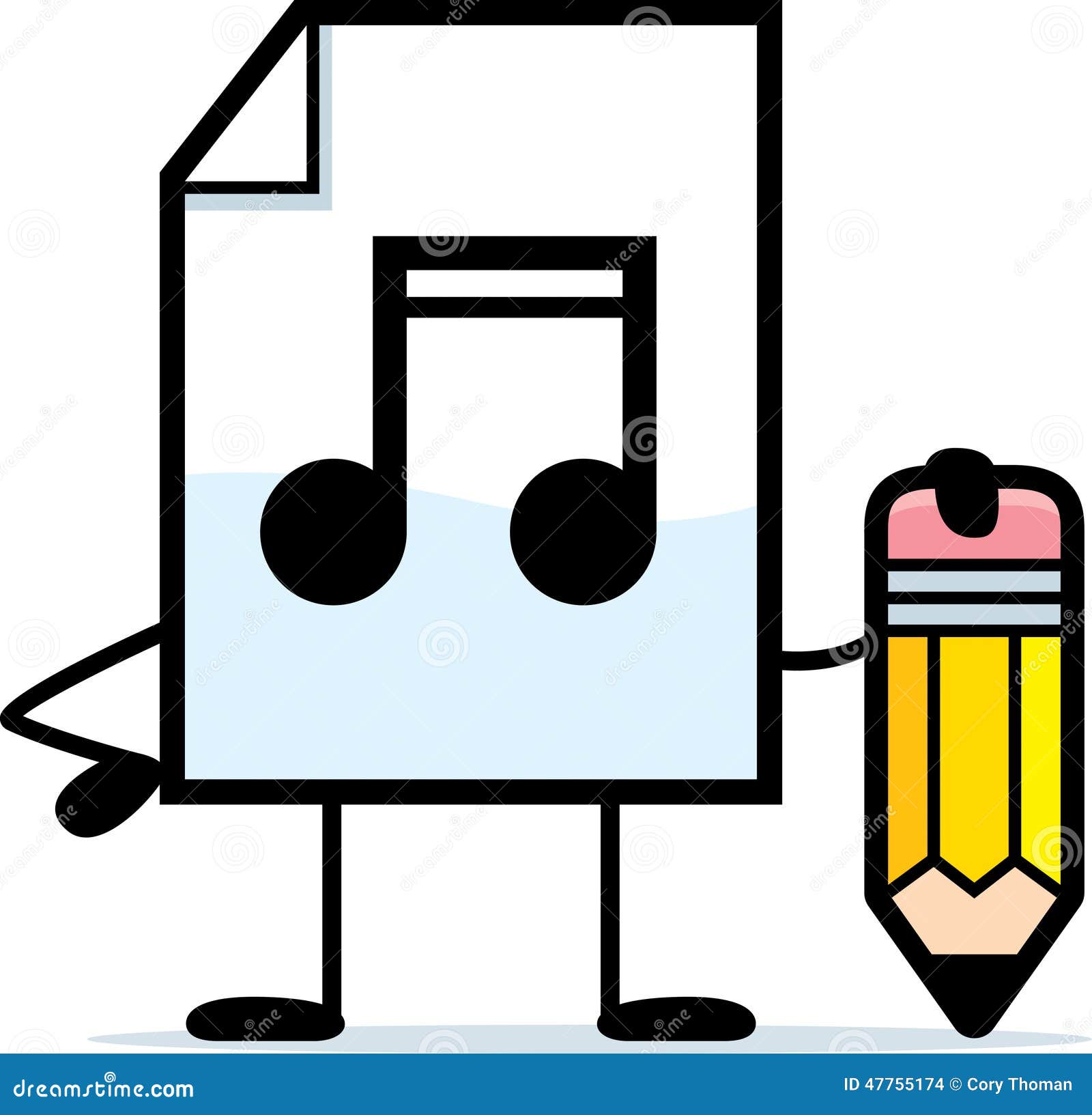 Writing Audio File stock vector. Illustration of pencil - 47755174