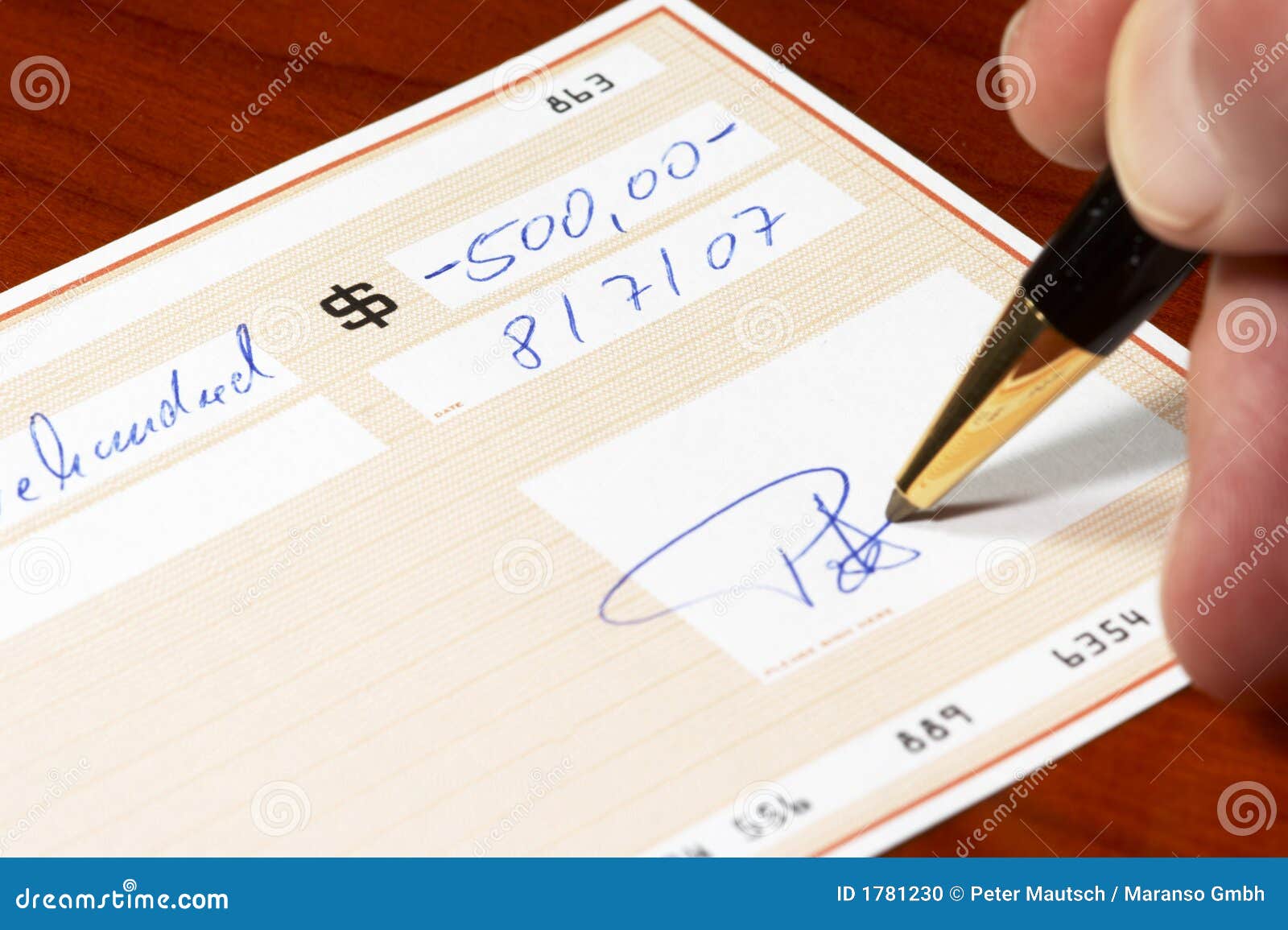 Writing a bank check stock photo. Image of finance, finger - 1781230