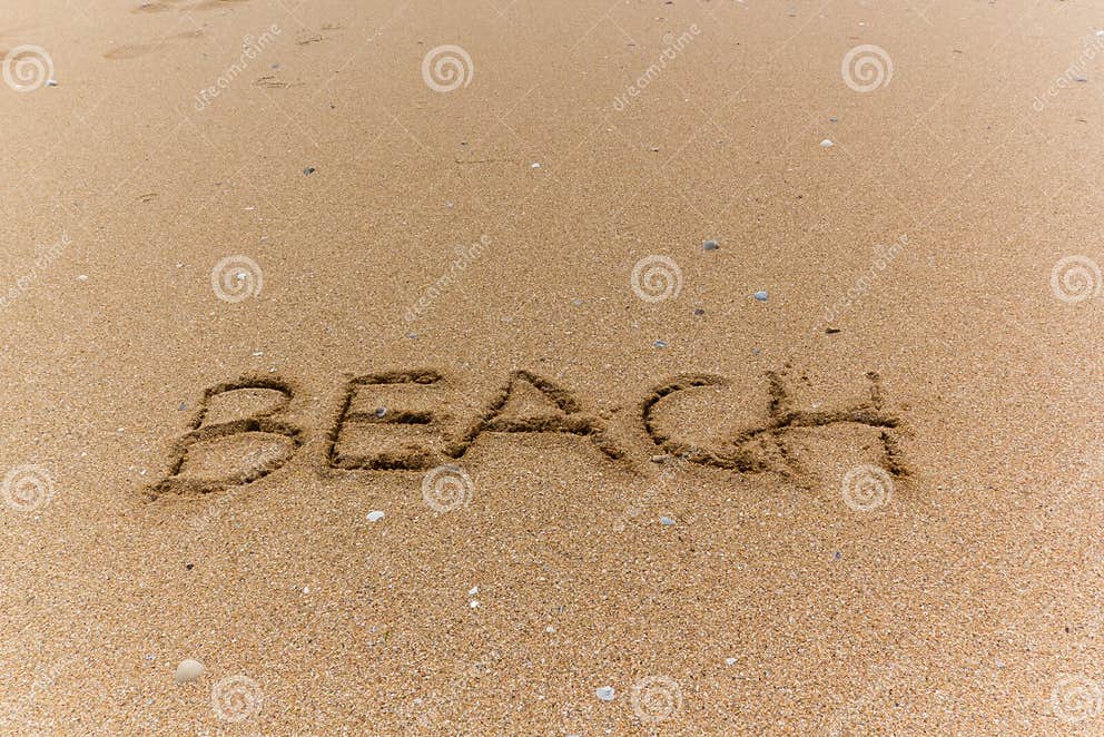 Writing on the beach stock photo. Image of year, summer - 20360102