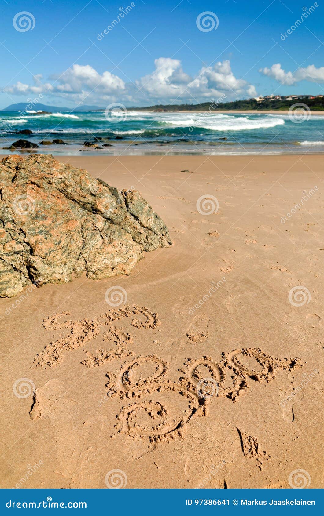 Writing on beach sand stock image. Image of tropical - 97386641