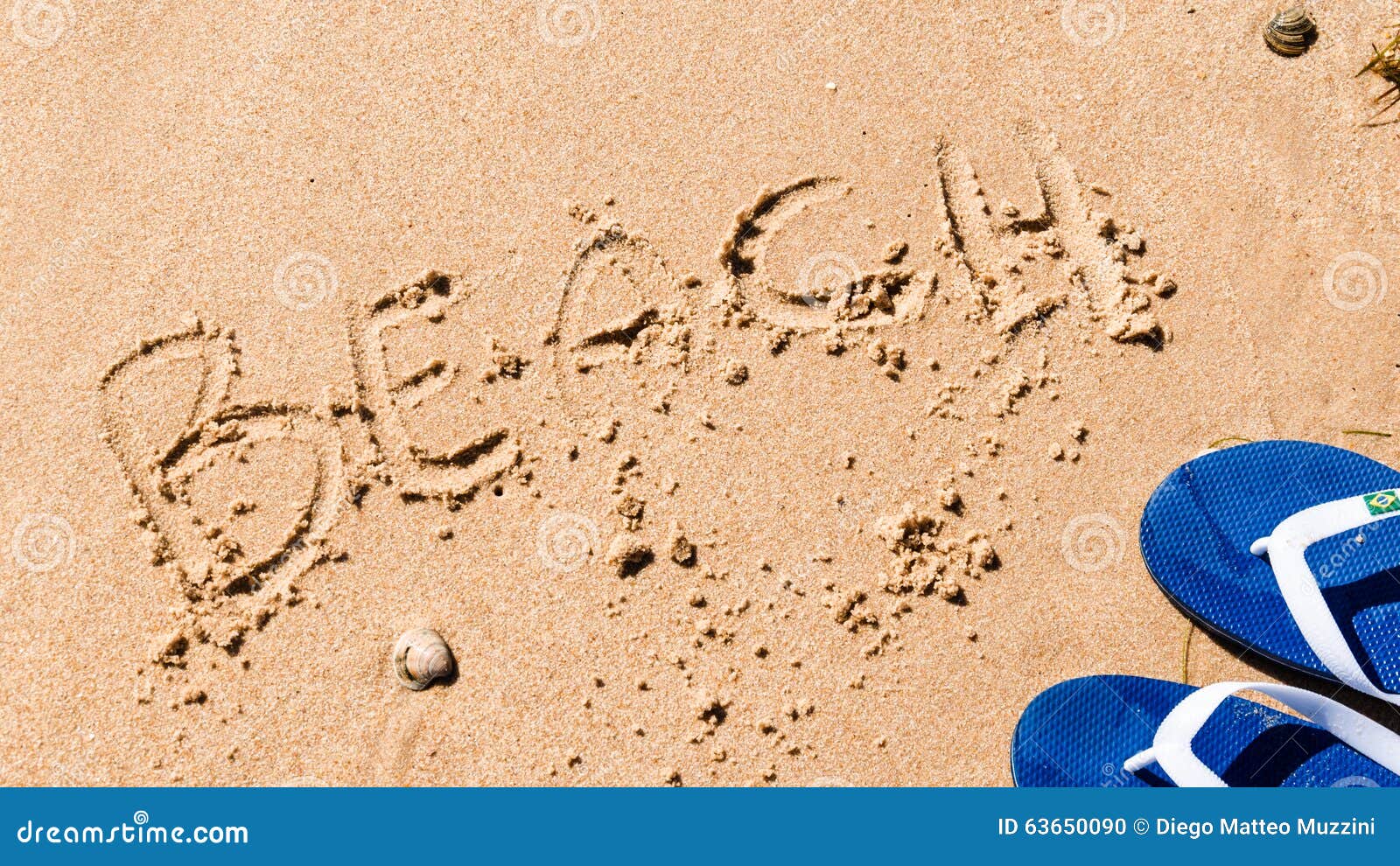 Writing beach on the sand stock photo. Image of white - 63650090