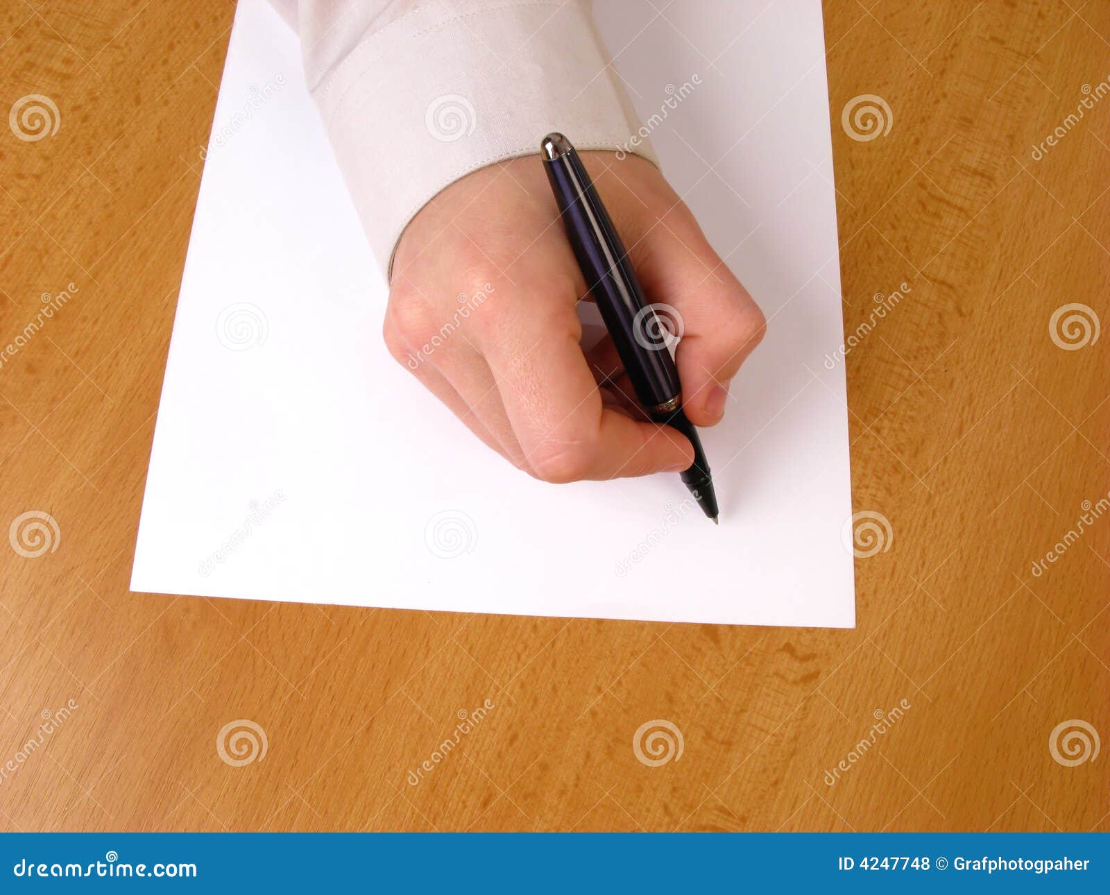 Writing on Blank Paper stock photo. Image of scribe, wood - 4247748