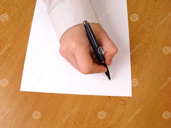 Writing on Blank Paper stock photo. Image of scribe, wood - 4247748