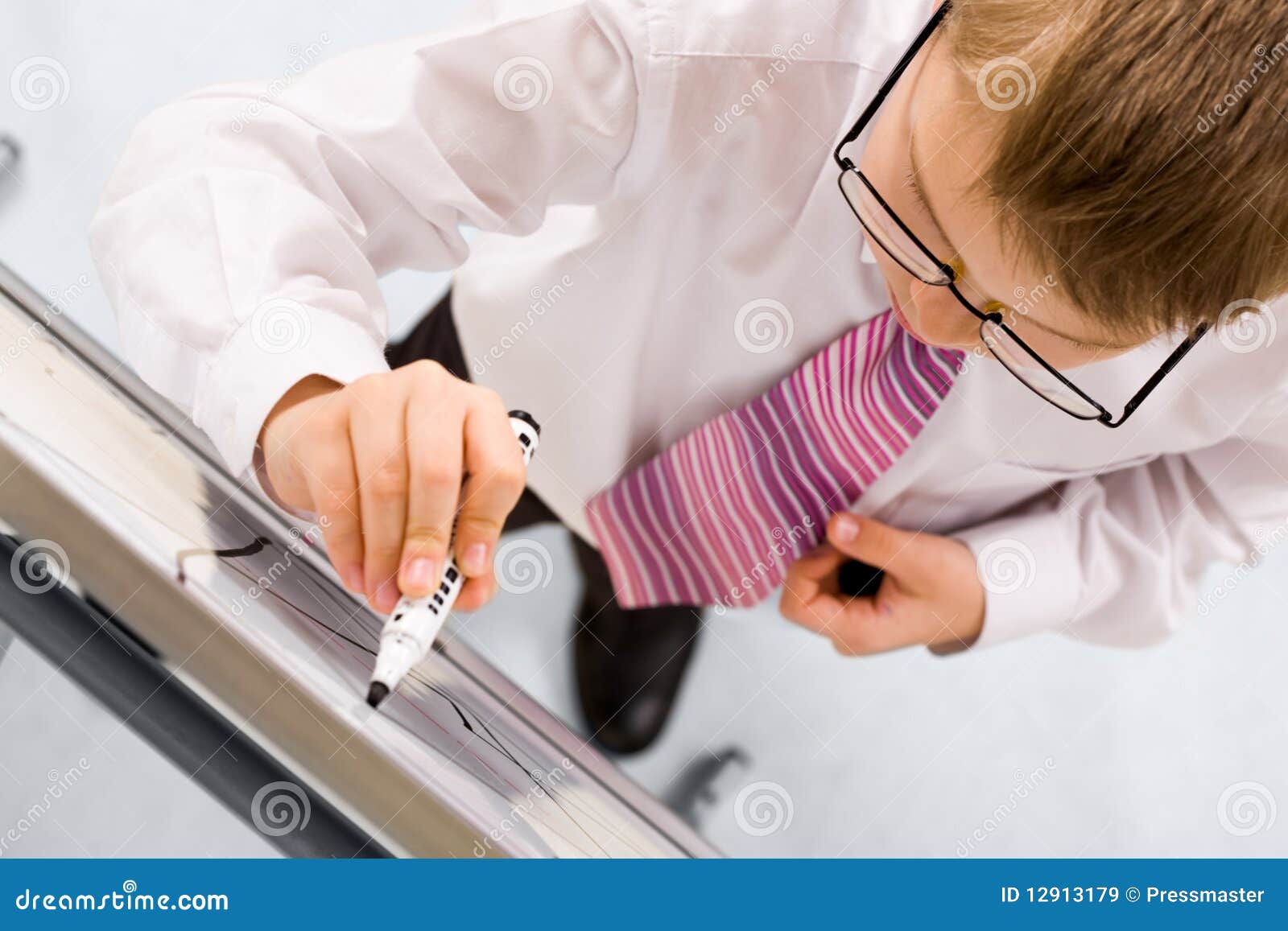 Writing on board stock image. Image of serious, childish - 12913179