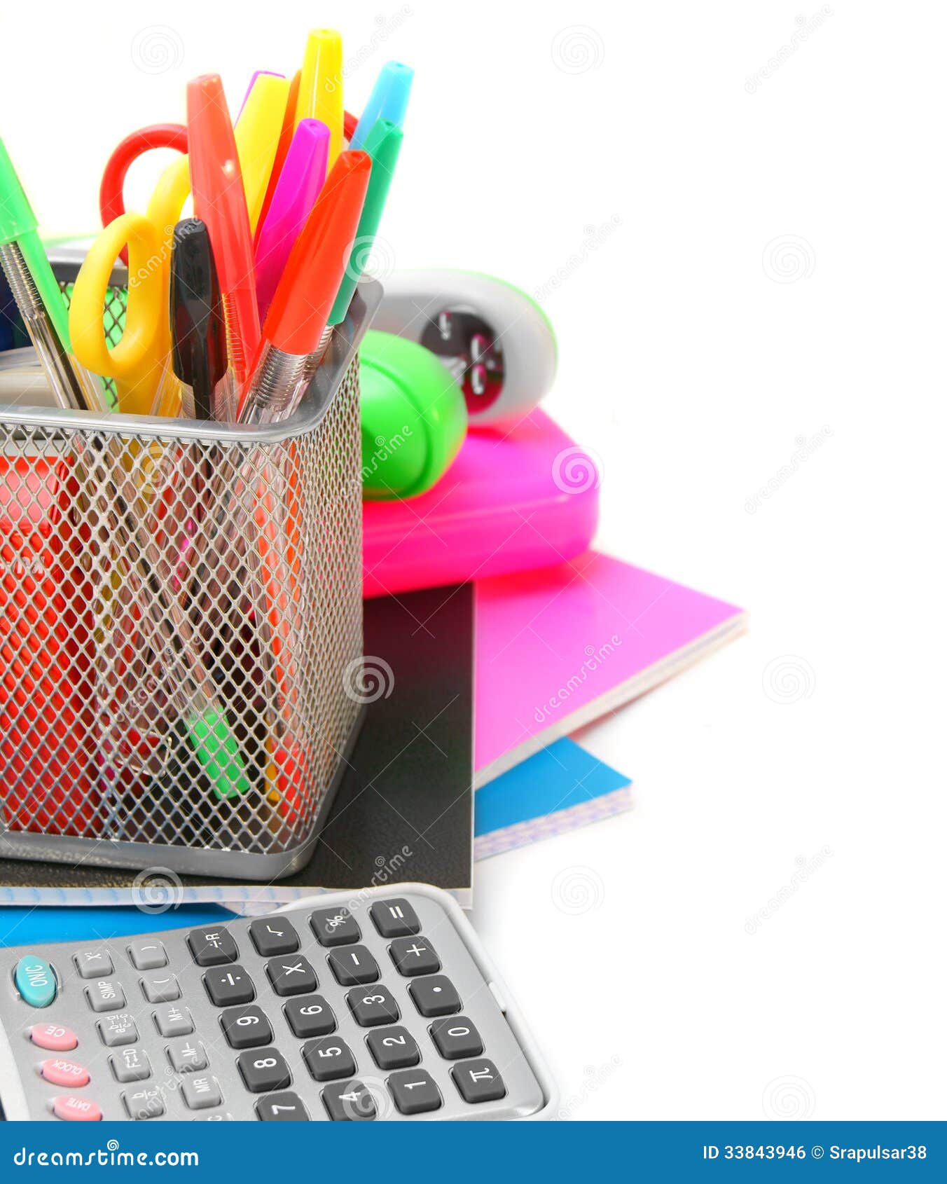 Writing-books and School Accessories Stock Photo - Image of colorful ...