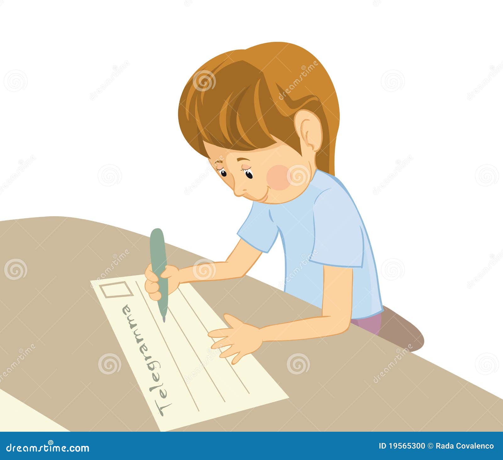 Writing boy stock vector. Illustration of drawing, study - 19565300